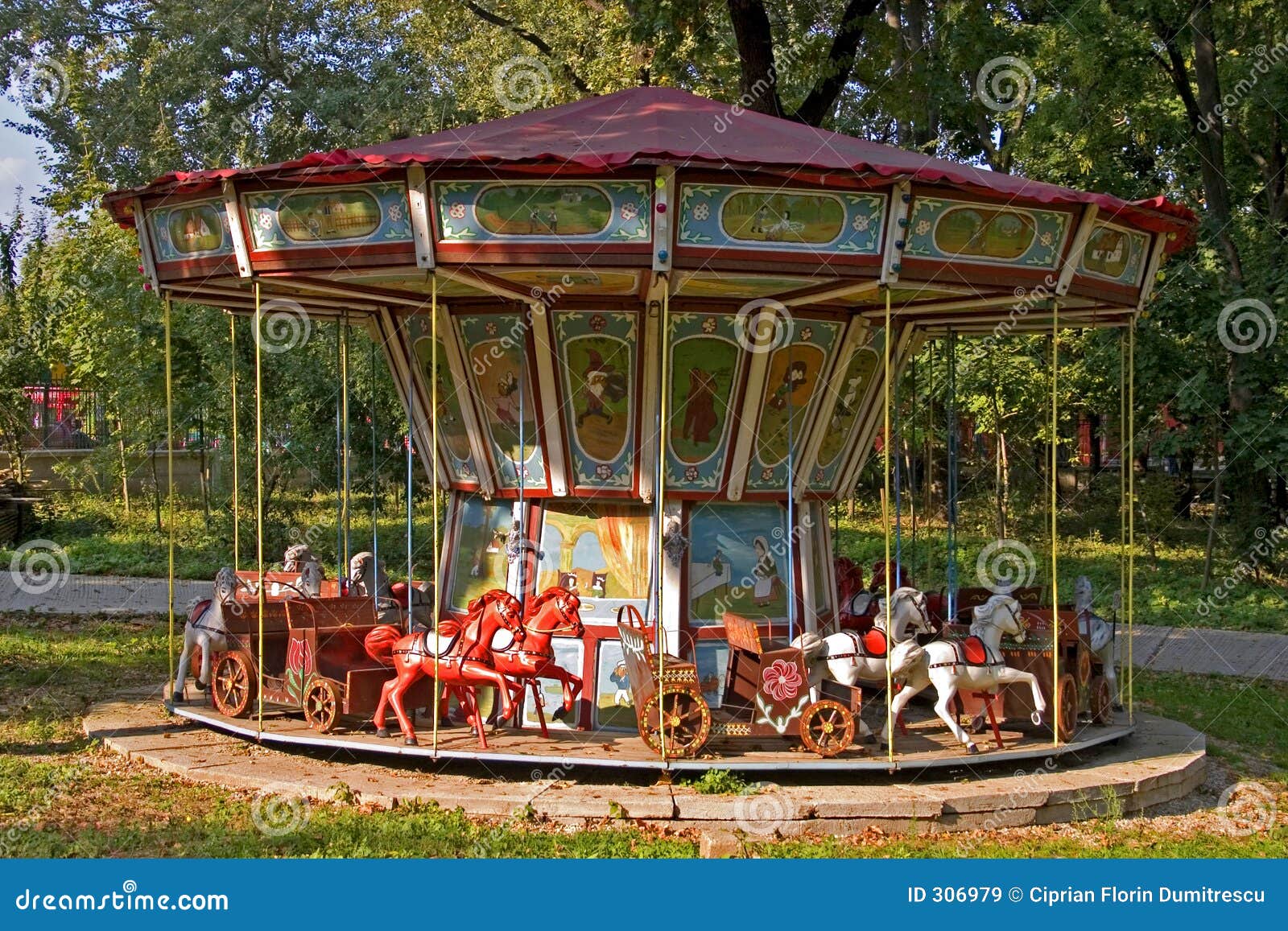 Marry Go Round stock image. Image of marry, horses, wood - 306979