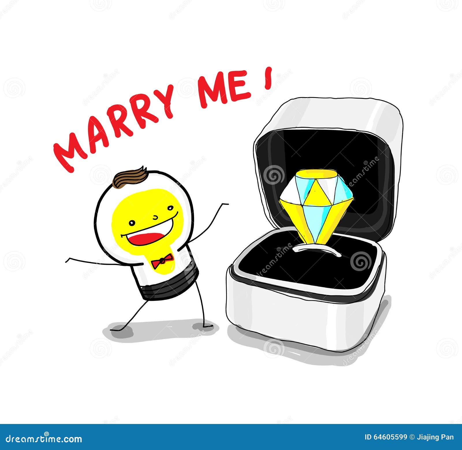 Marry ME! stock illustration. Illustration of cheerful - 64605599