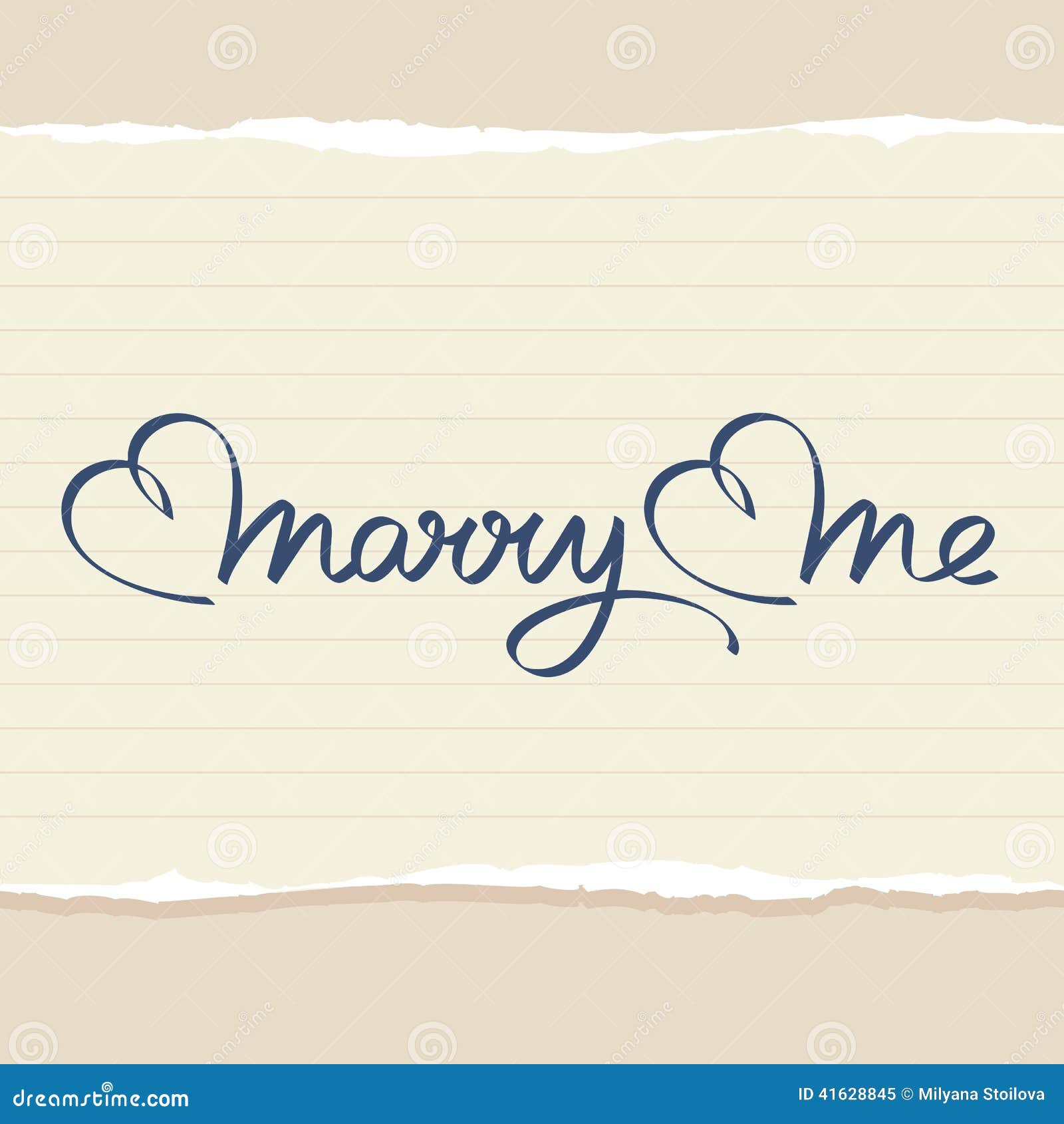 Marry me hand lettering stock vector. Illustration of engagement - 41628845