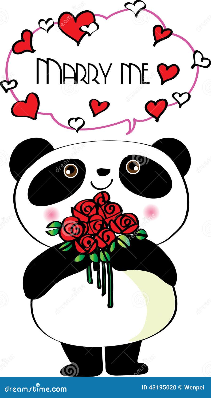 Marry me stock illustration. Illustration of cartoon - 43195020