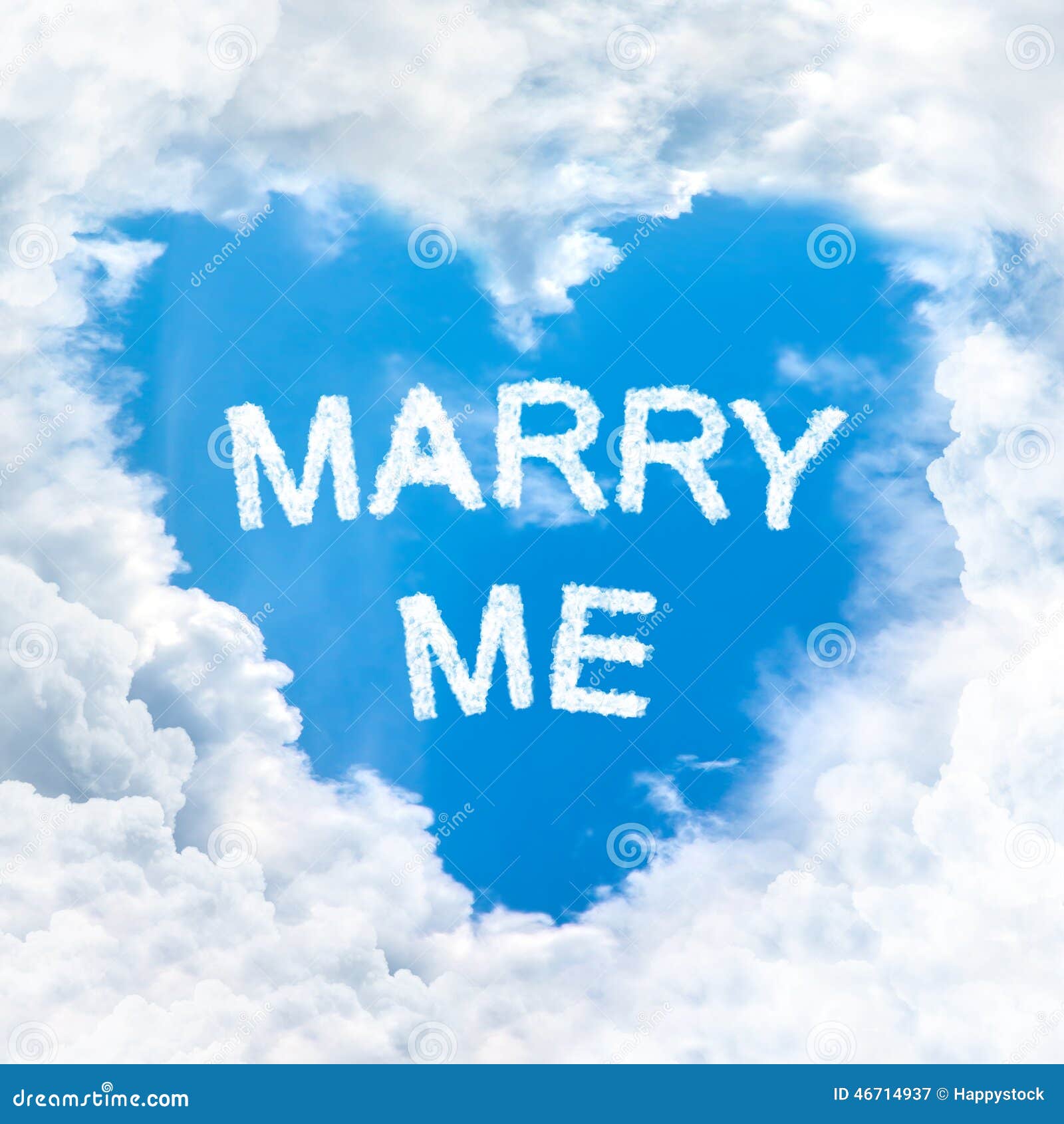 Marry Me Word Nature on Blue Sky Stock Image - Image of quote, cloud ...