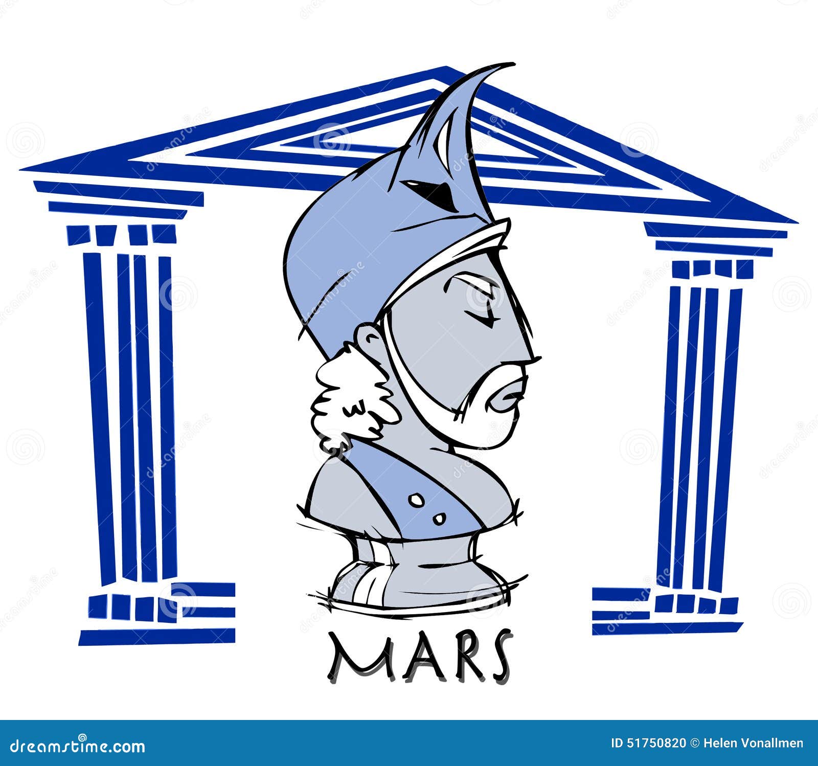 Mars,Ares, Greek God Cartoon Stock Vector - Illustration of myth ...