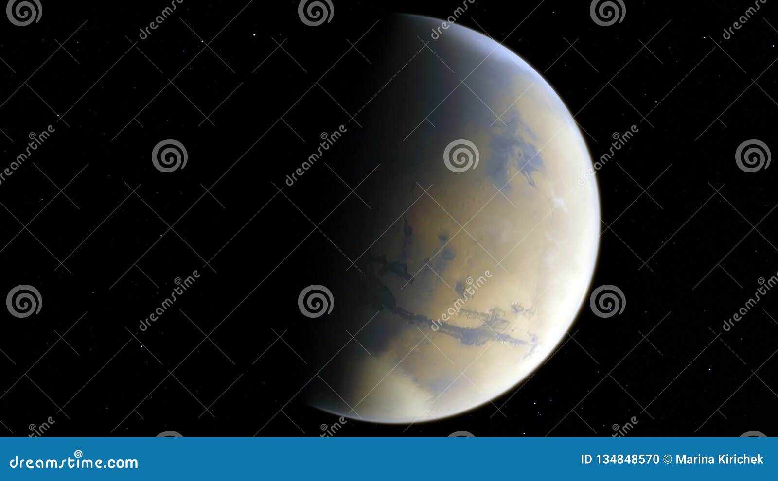 Mars. Astronomy and Science Concept. Space Theme. Stock Illustration ...