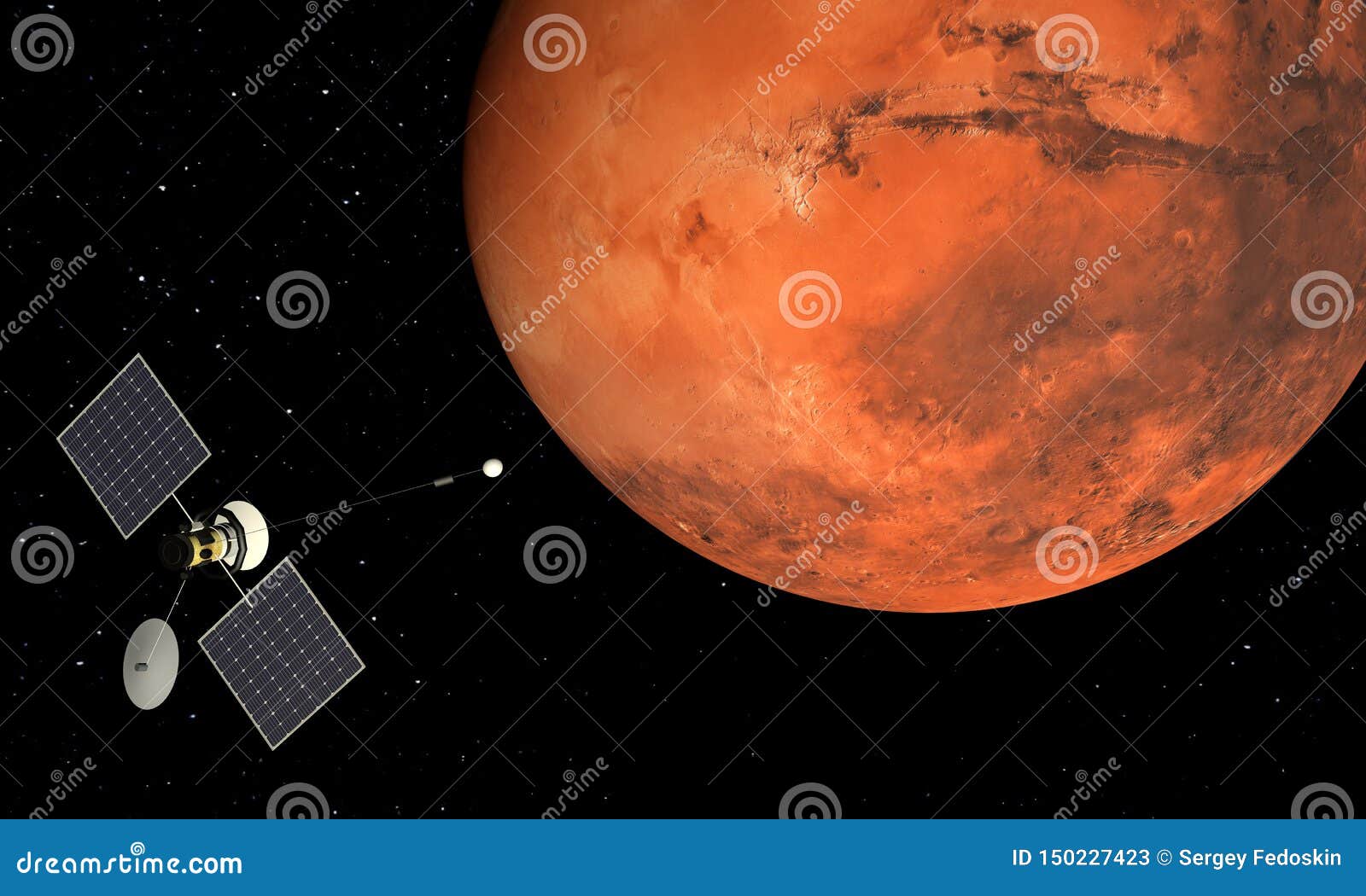 Mars. Astronomy and Science Concept. Space Theme Stock Illustration ...