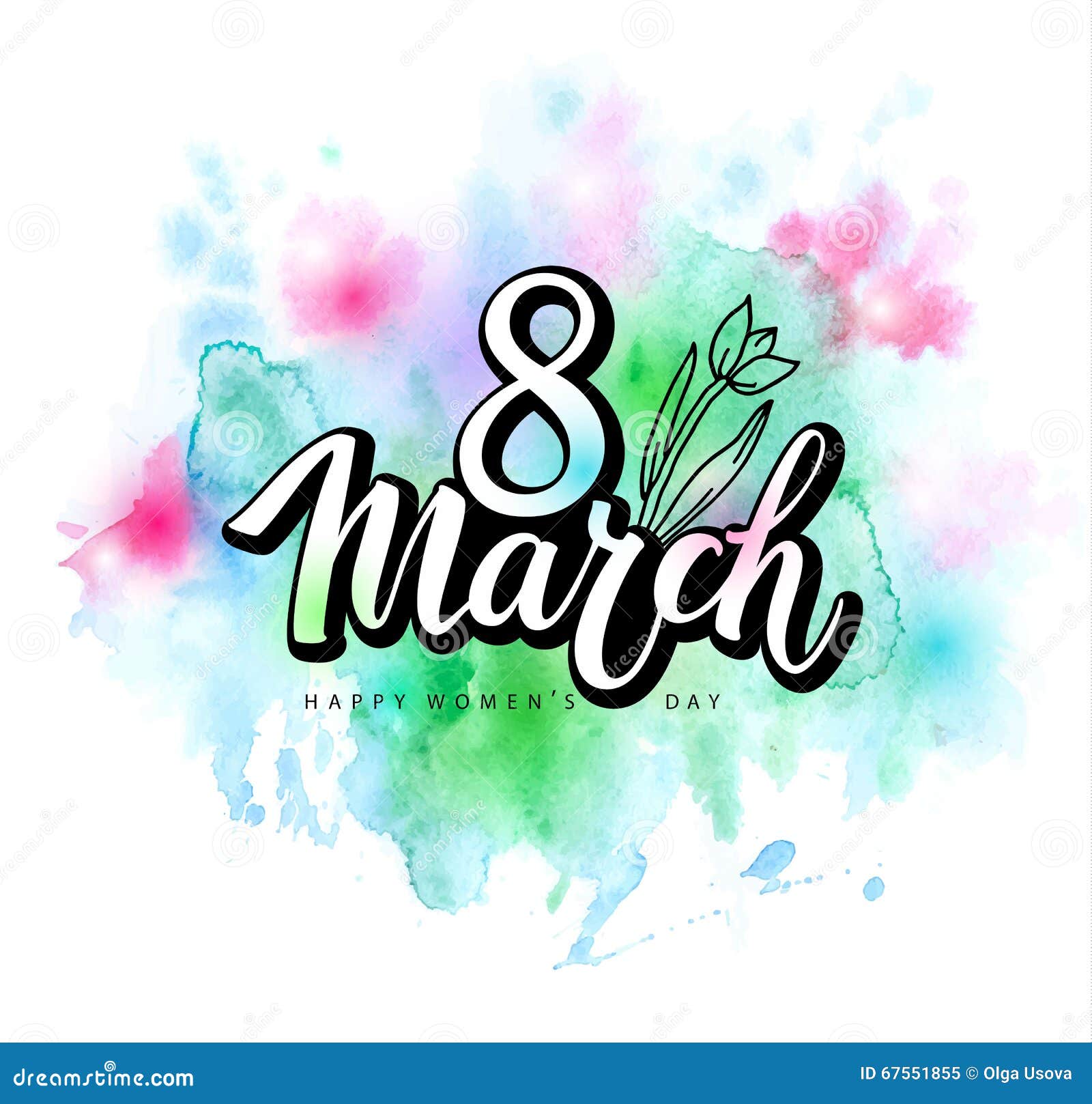 8 mars carte de vecteur illustration de vecteur. Illustration du floral ...