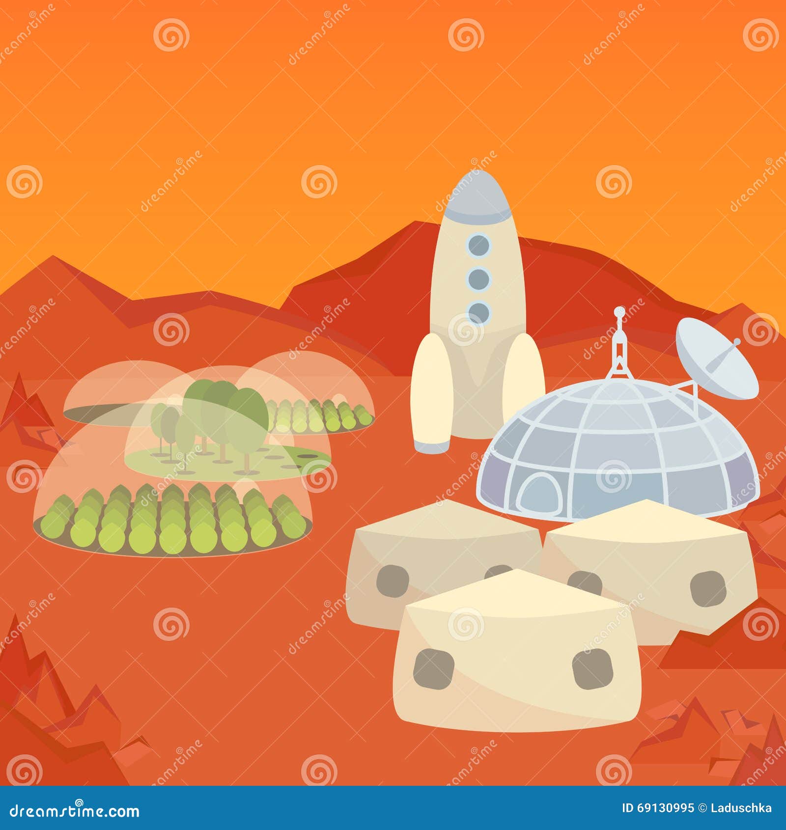 Mars Colony Project Cartoons