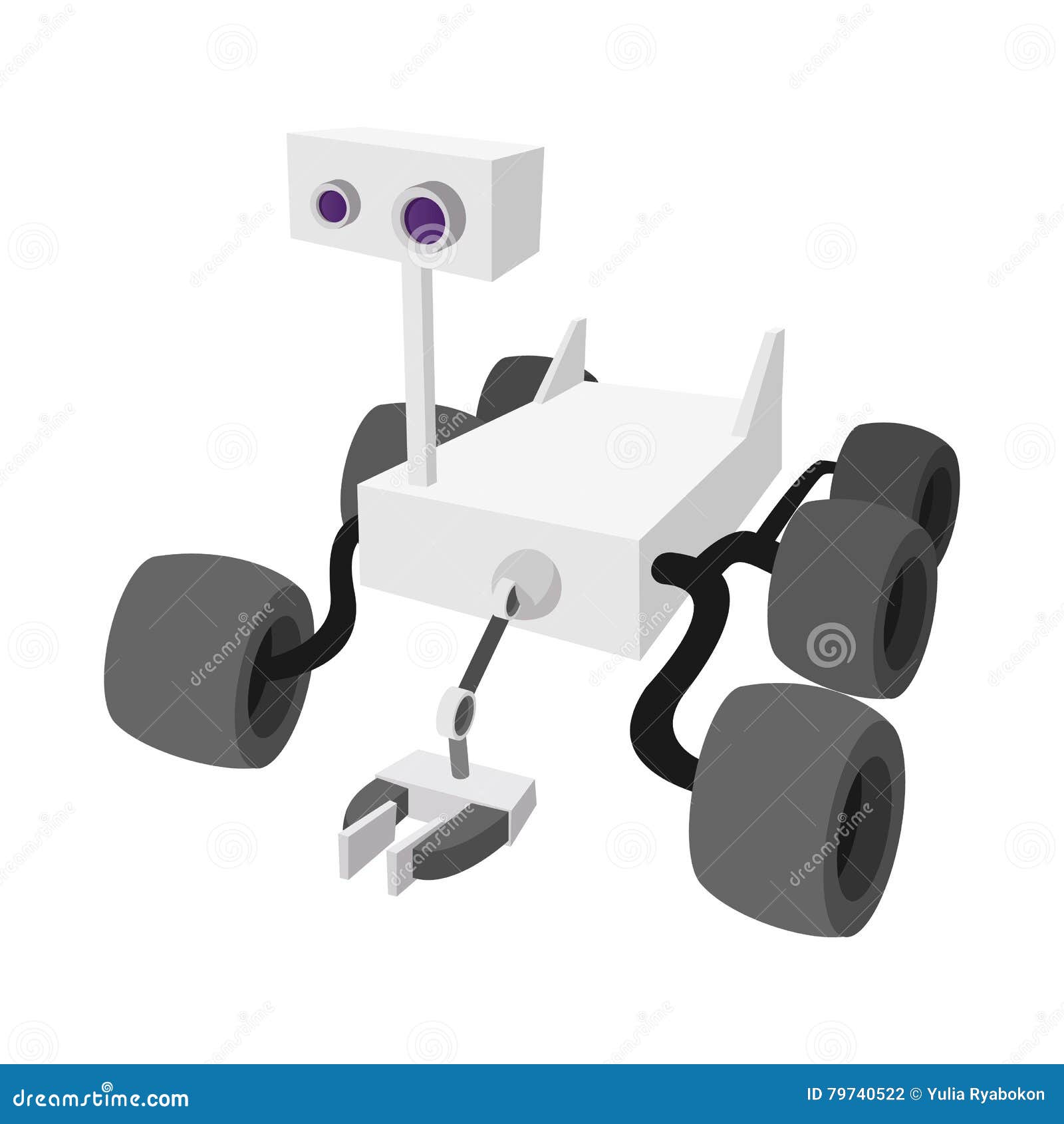 Mars Exploration Rover Cartoon Icon Stock Vector - Illustration of ...