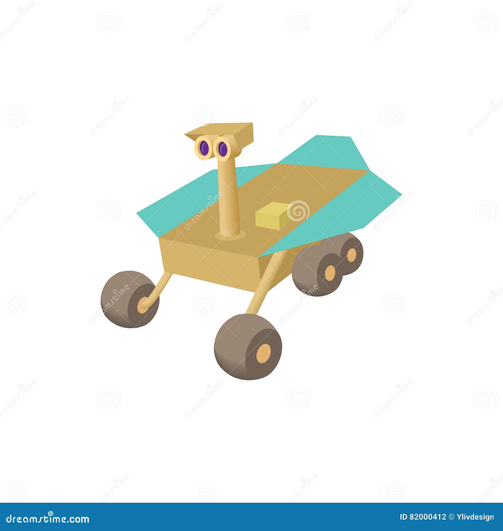 Mars Exploration Rover Icon, Cartoon Style Stock Vector - Illustration ...