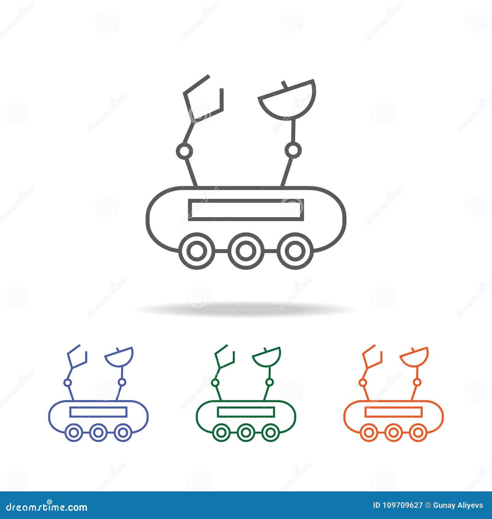 Mars Exploration Rover Icon. Element of a Space Multi Colored Icon for ...