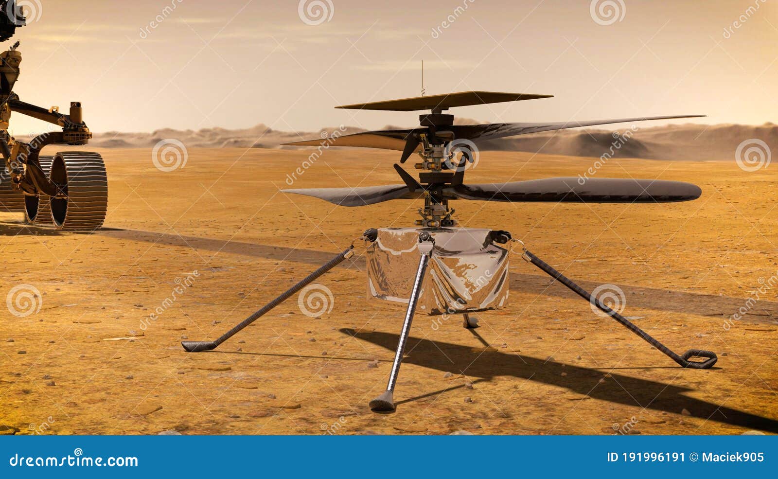 Mars Explore Mission. the Perseverance Rover Deploys Its Equipment ...