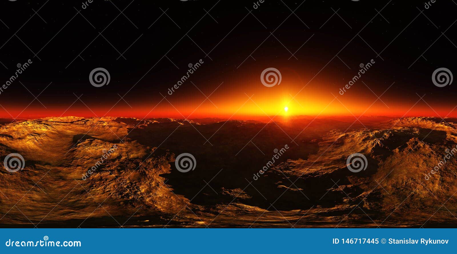 Mars, HDRI, Environment Map Stock Illustration - Illustration of ...