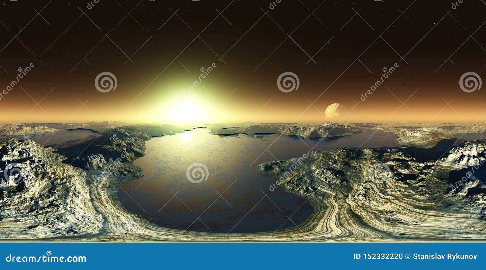 Mars, HDRI, Environment Map Stock Illustration - Illustration of ...
