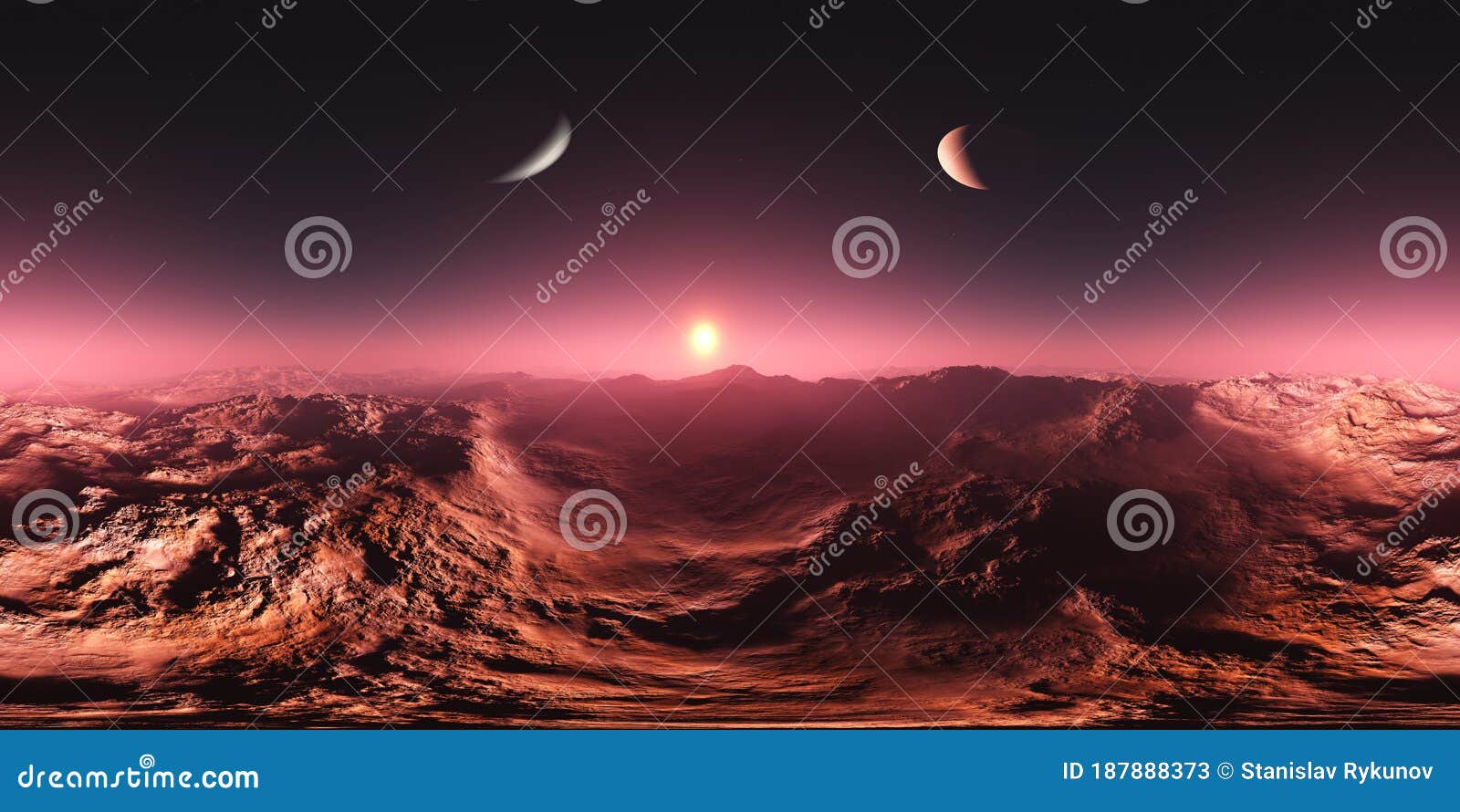 Mars, HDRI, Environment Map Stock Illustration - Illustration of ...