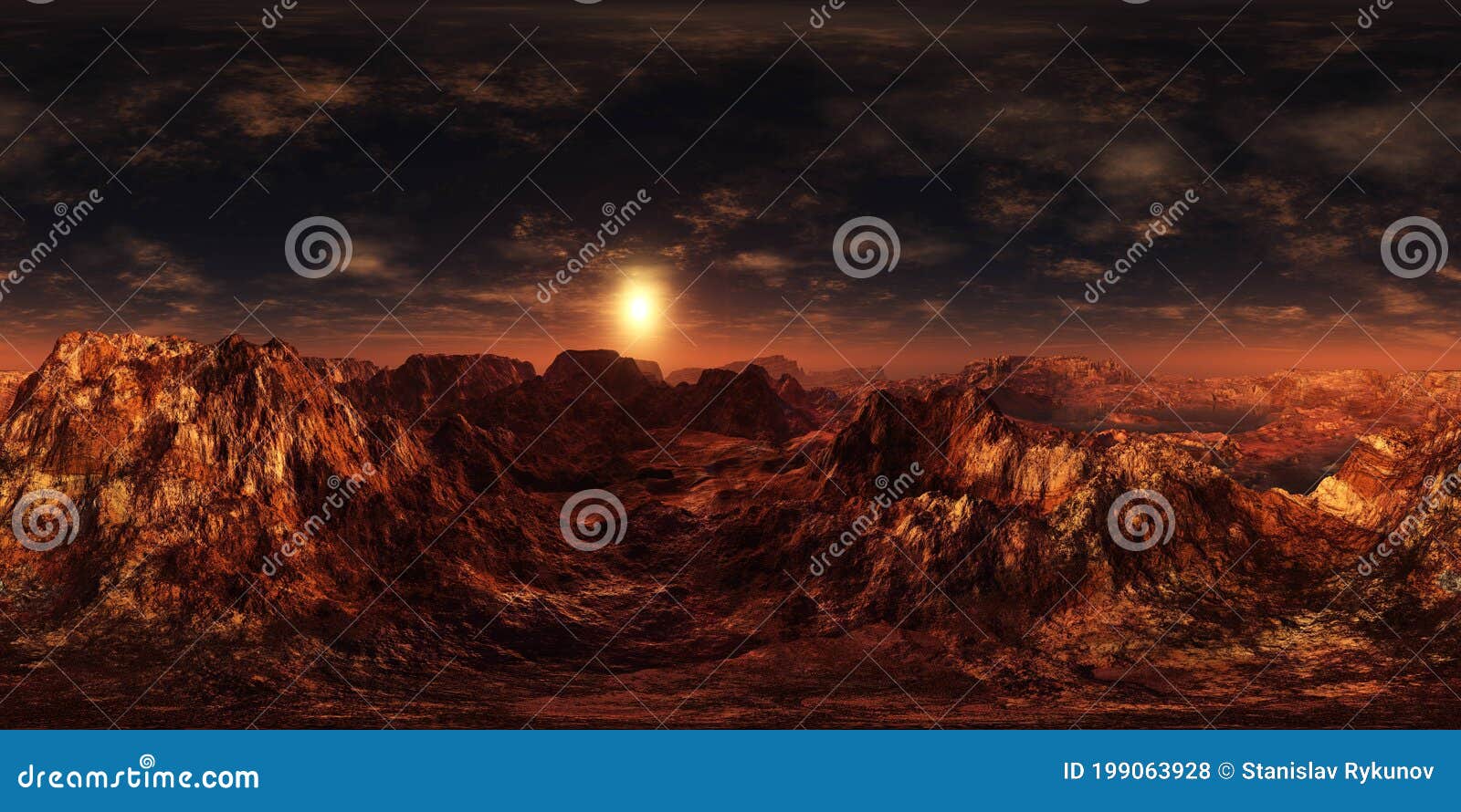 Mars, HDRI, Environment Map Stock Illustration - Illustration of ...