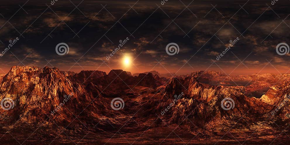 Mars, HDRI, Environment Map Stock Illustration - Illustration of ...