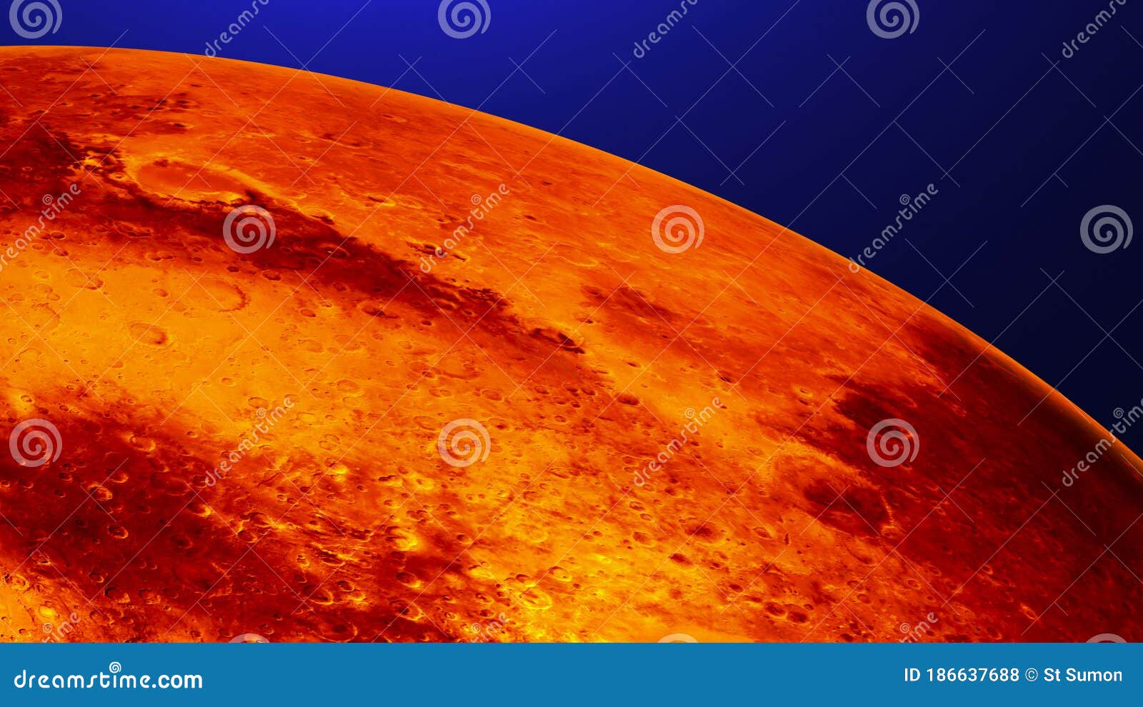 Mars - High Resolution Best Quality Solar System Planet. Stock ...