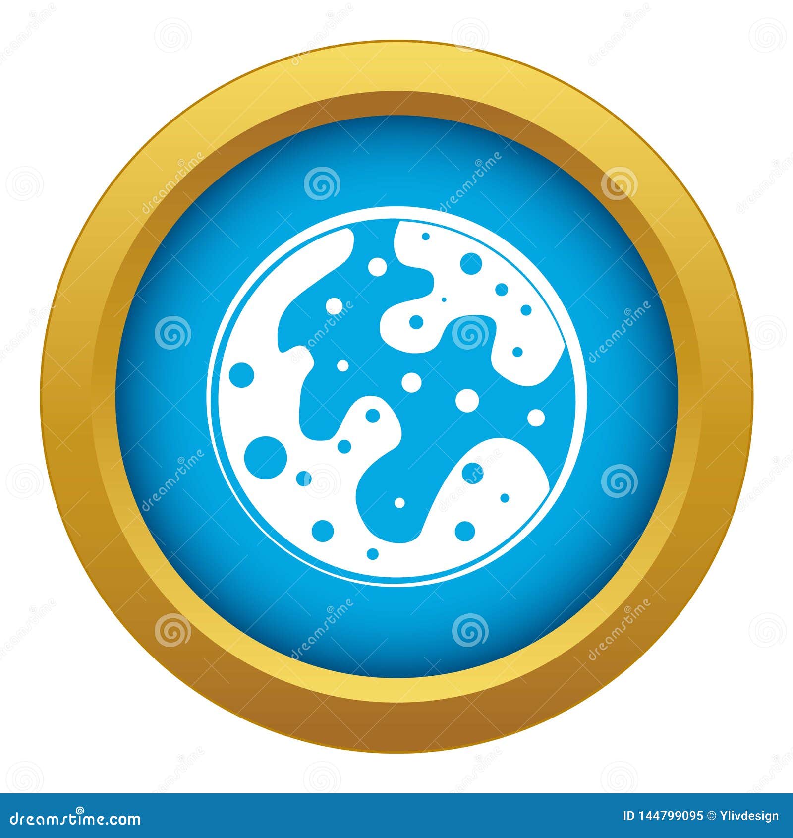 Mars Icon Blue Vector Isolated Stock Vector - Illustration of glob ...