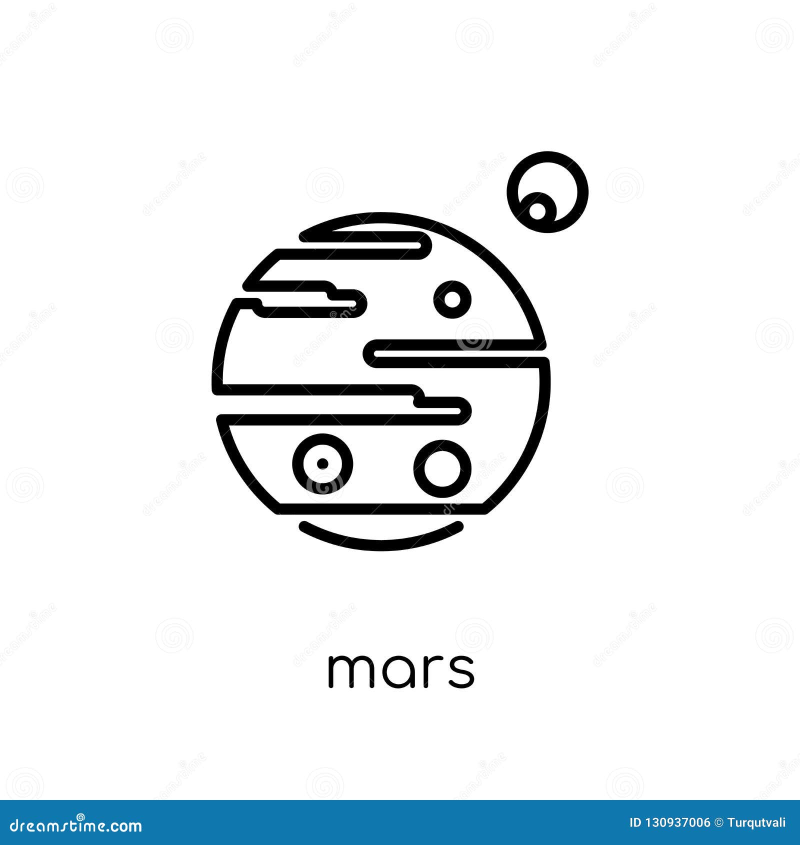 Mars Icon from Astronomy Collection. Stock Vector - Illustration of ...