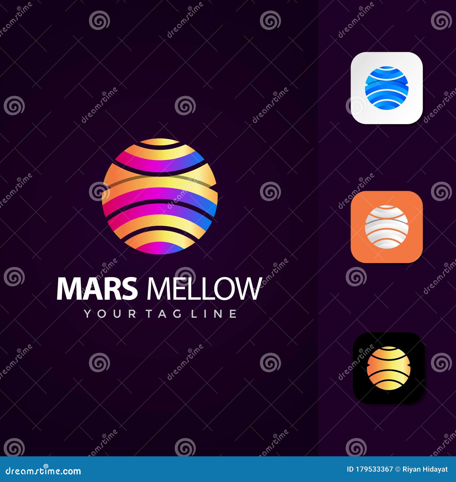 Mars Mellow Logo Design Premium Stock Vector - Illustration of ...