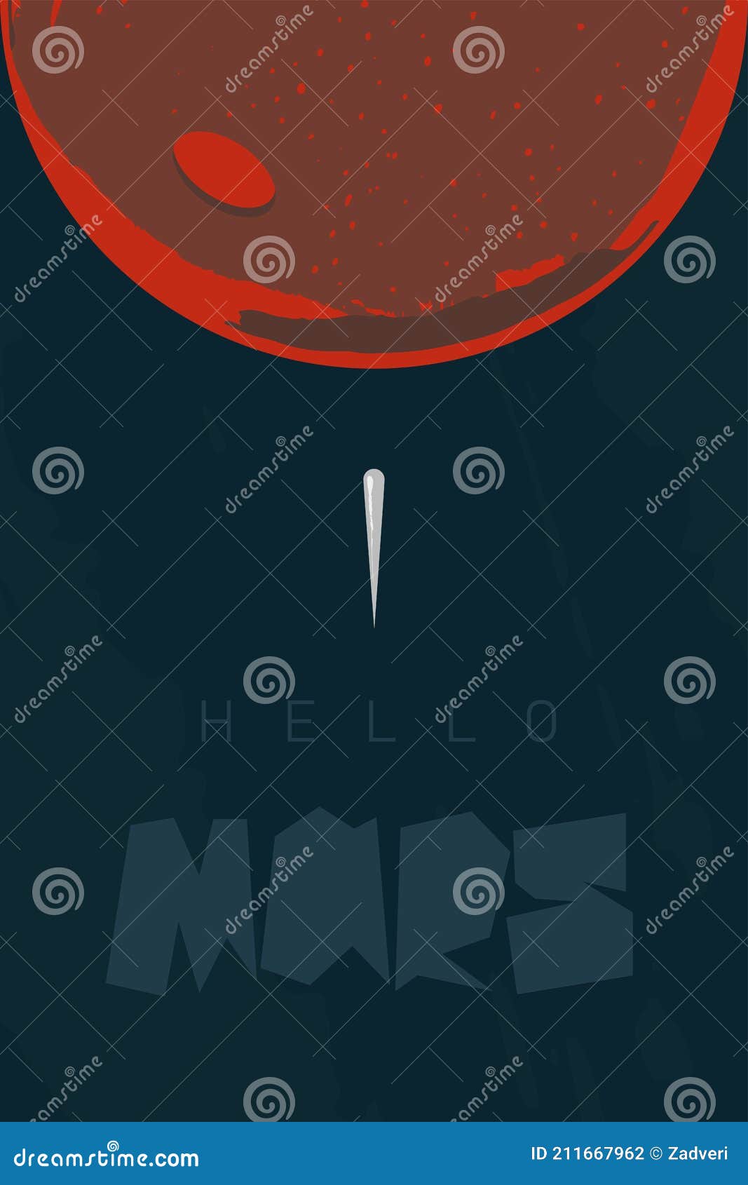 Mars Mission Logo. Spacecraft Landing on Mars. Stock Vector ...