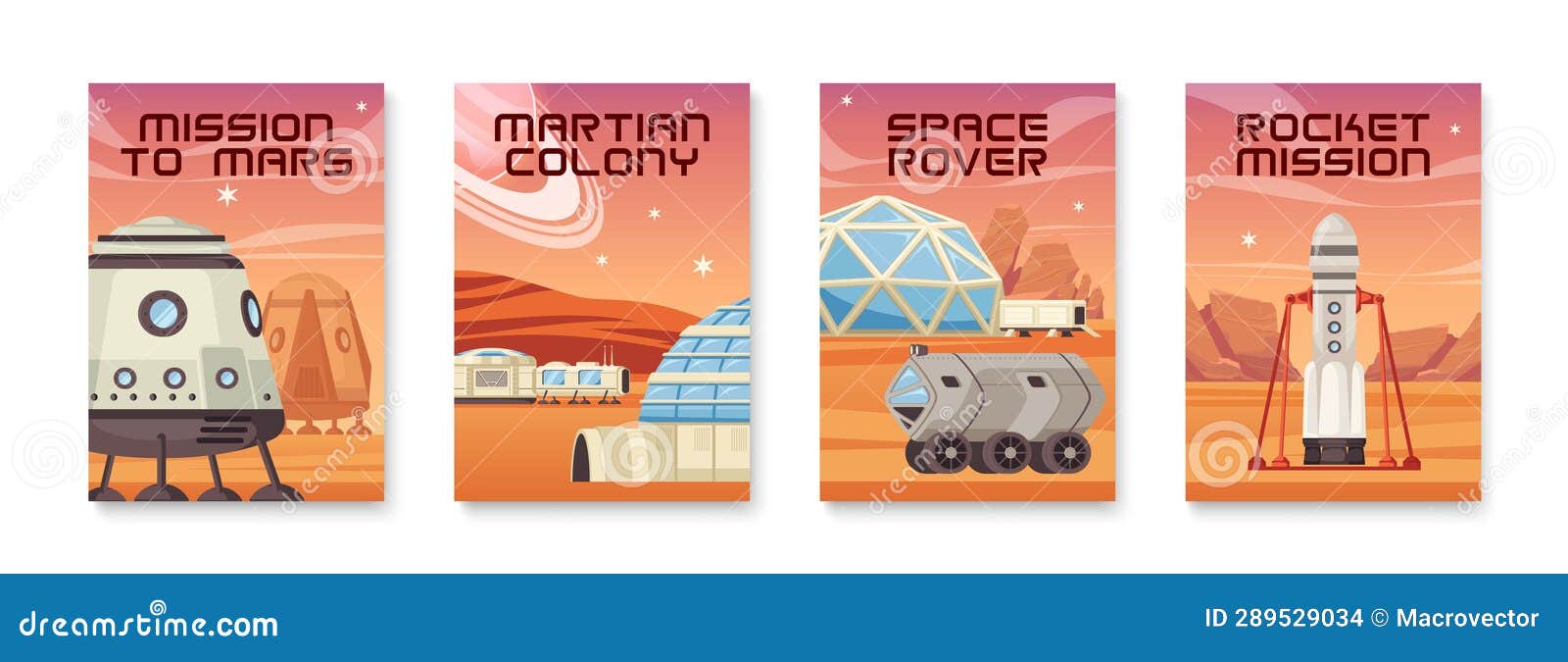 Mars Mission Vertical Posters Stock Vector - Illustration of system ...