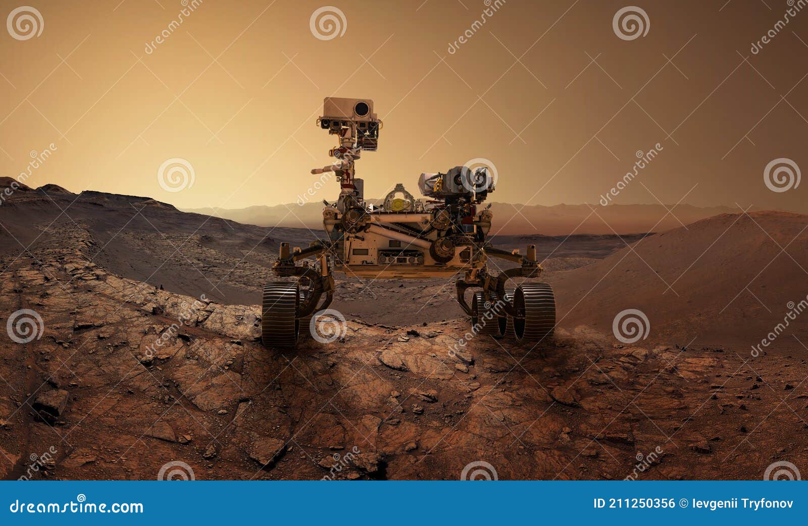Mars 2020 Perseverance Rover is Exploring Surface of Mars. Perseverance ...