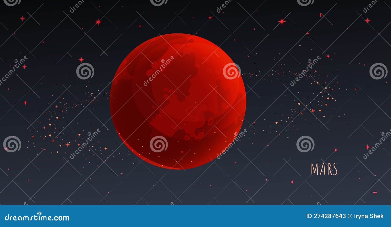 Mars Planet. Collection Planets of Solar System Stock Vector ...