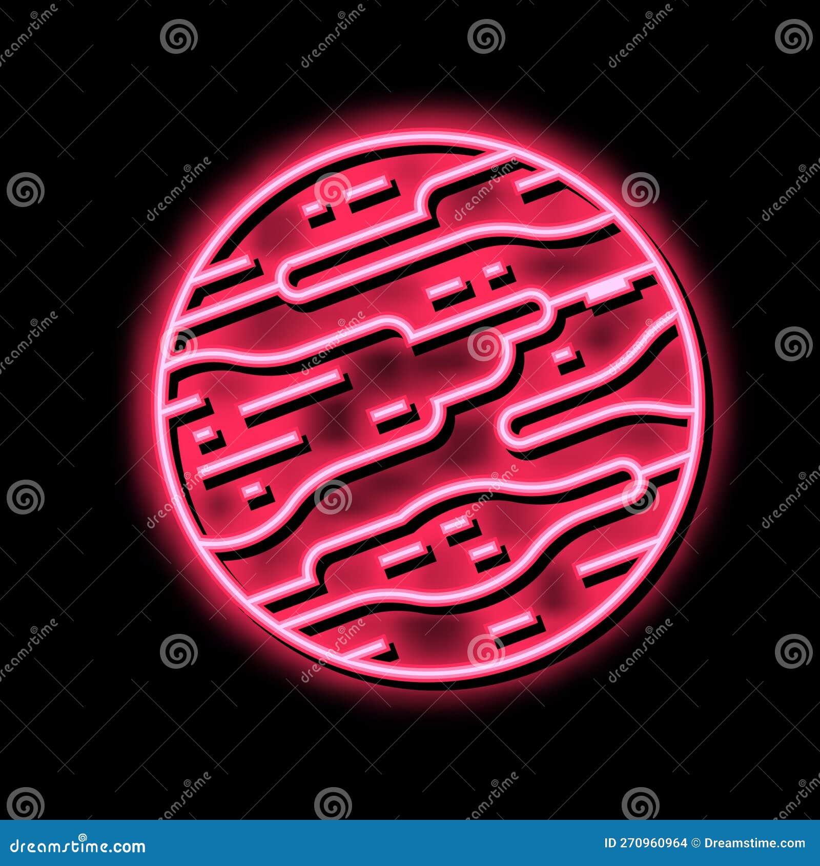 Mars Planet Color Icon Vector Flat Illustration Stock Vector ...