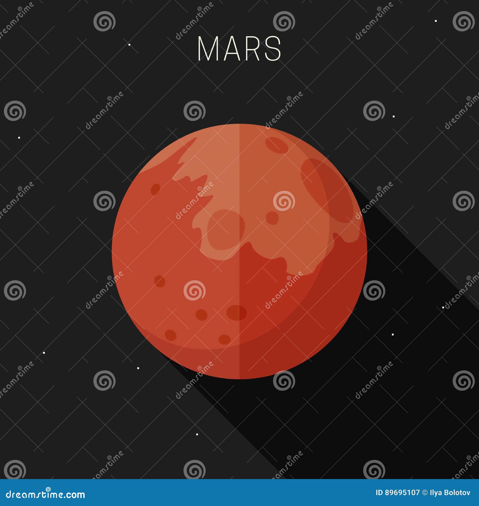 Mars planet stock vector. Illustration of science, concept - 89695107