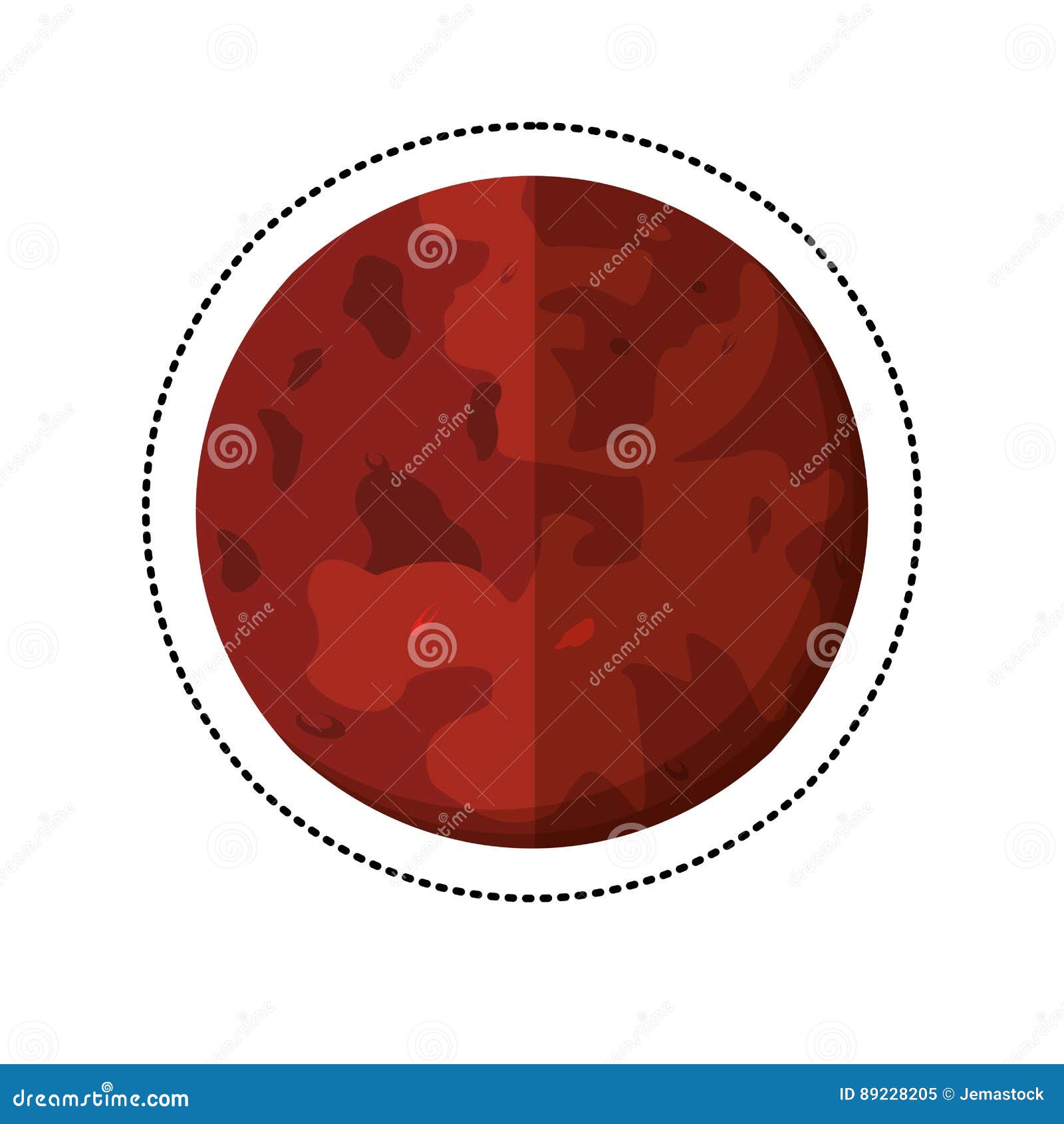 Mars planet space shadow stock illustration. Illustration of education ...