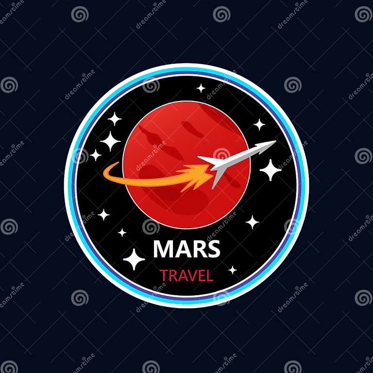 Mars Program Mission. Space Rocket Adventure Mars Vector Illustration ...