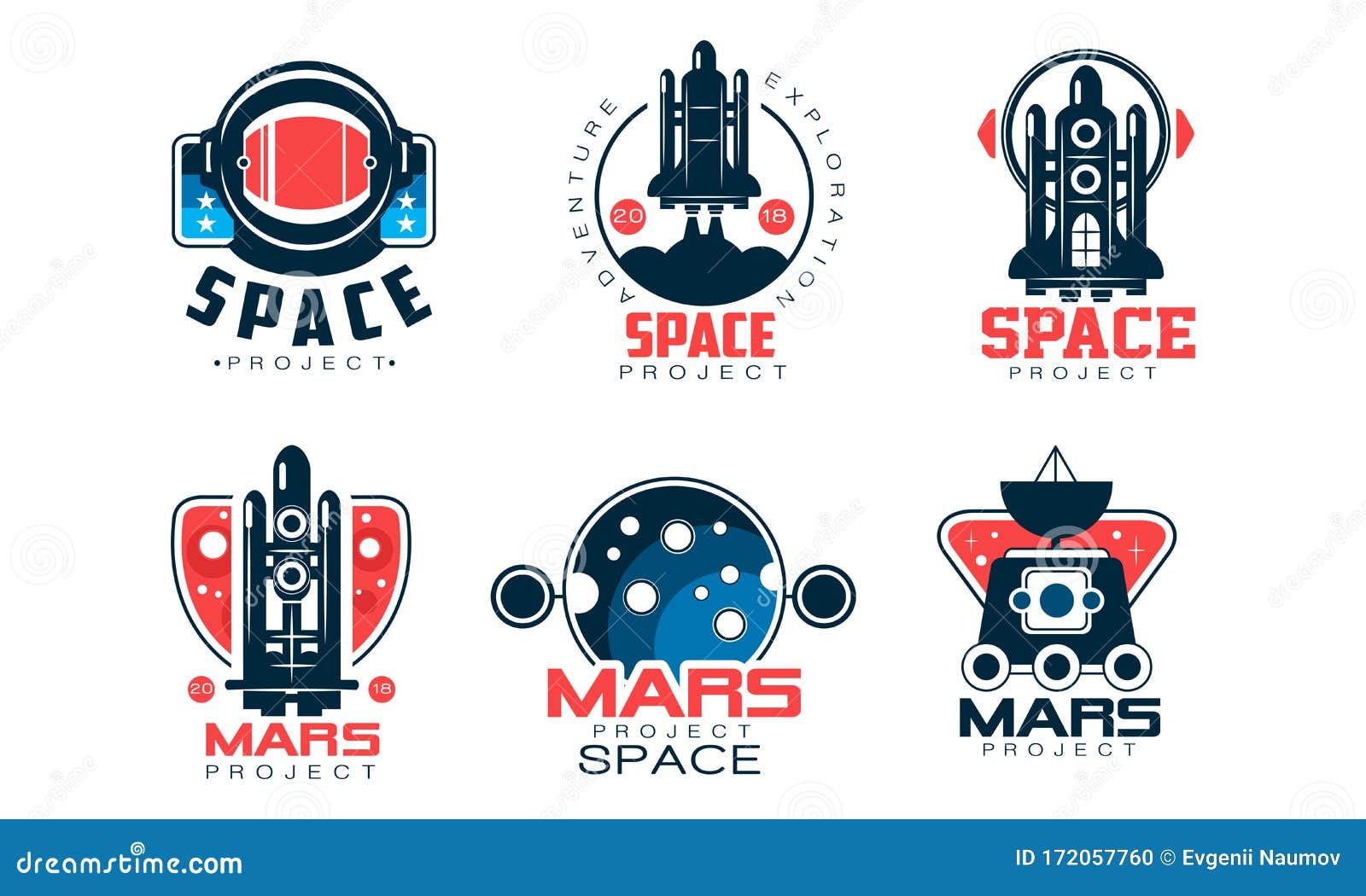 Mars Project Logo Collection, Space, Exploration, Red Planet ...