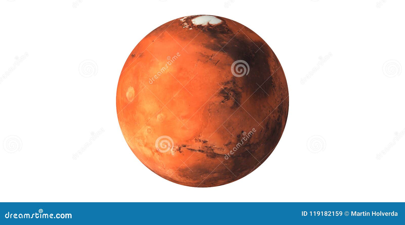 Mars the Red Planet Seen from Space Stock Image - Image of cosmos ...