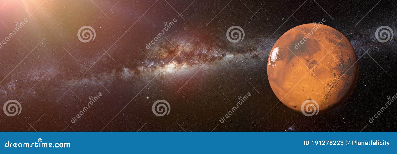 Mars, the Red Planet of the Solar System in Empty Space Stock Image ...