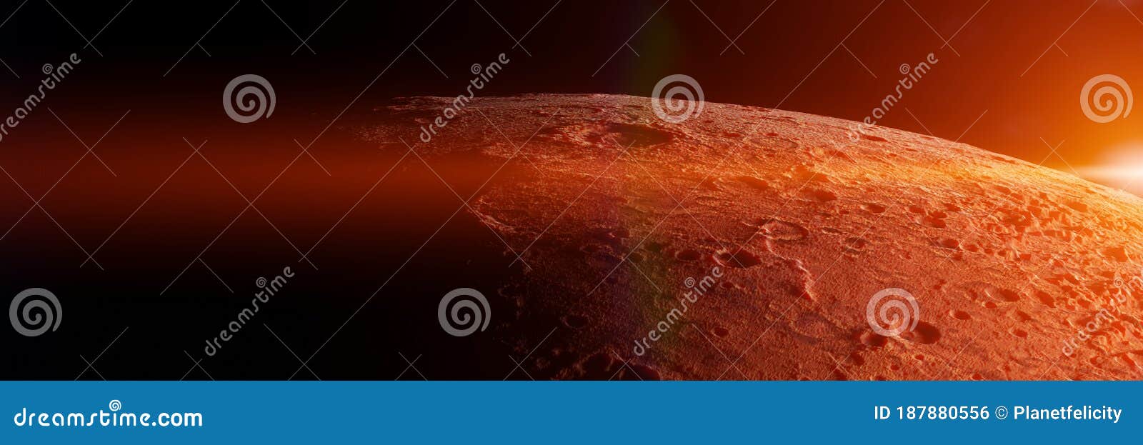 Mars, the Red Planet of the Solar System, Orbital View Stock ...