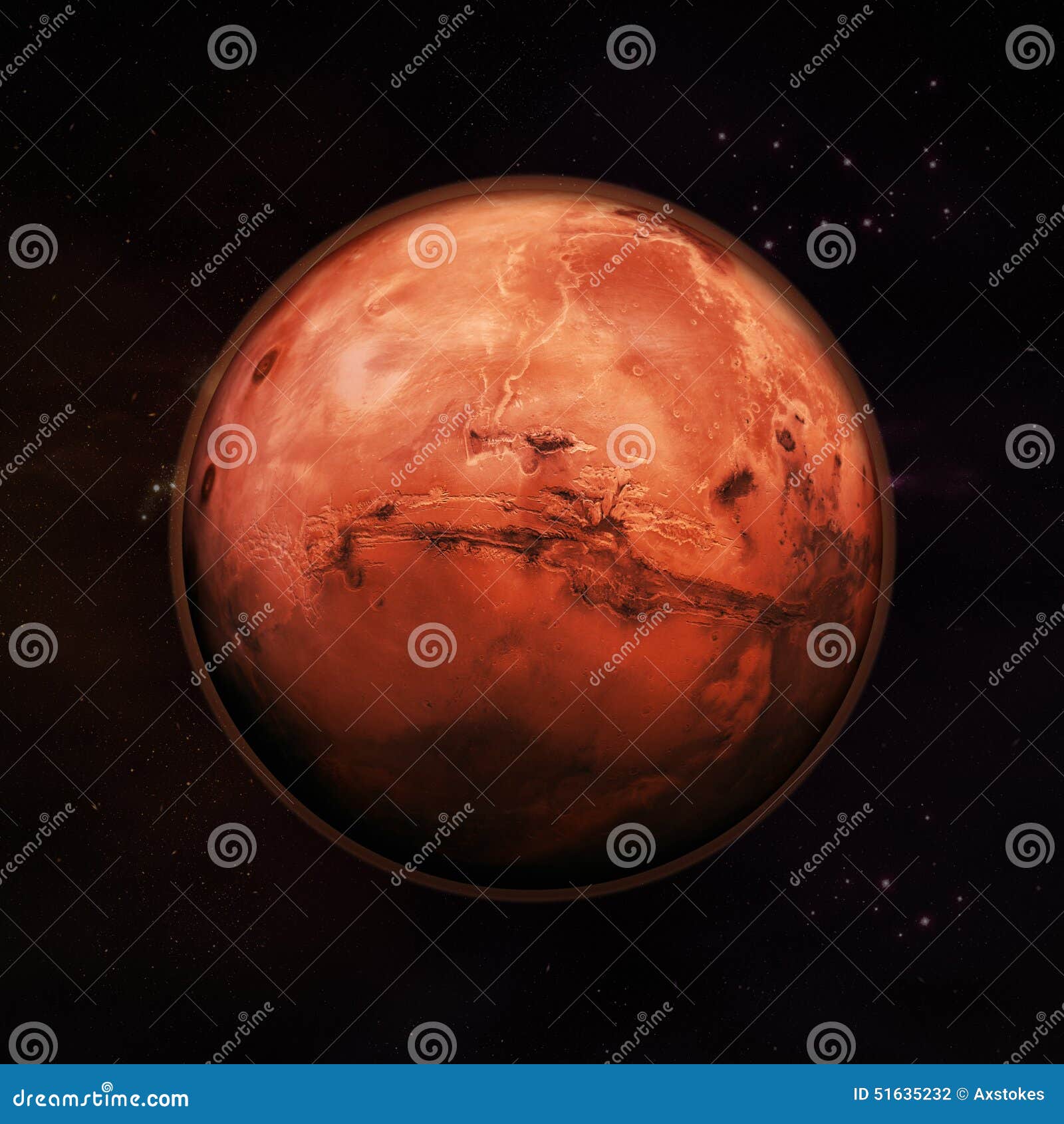 Mars - the Red Planet stock illustration. Illustration of black - 51635232