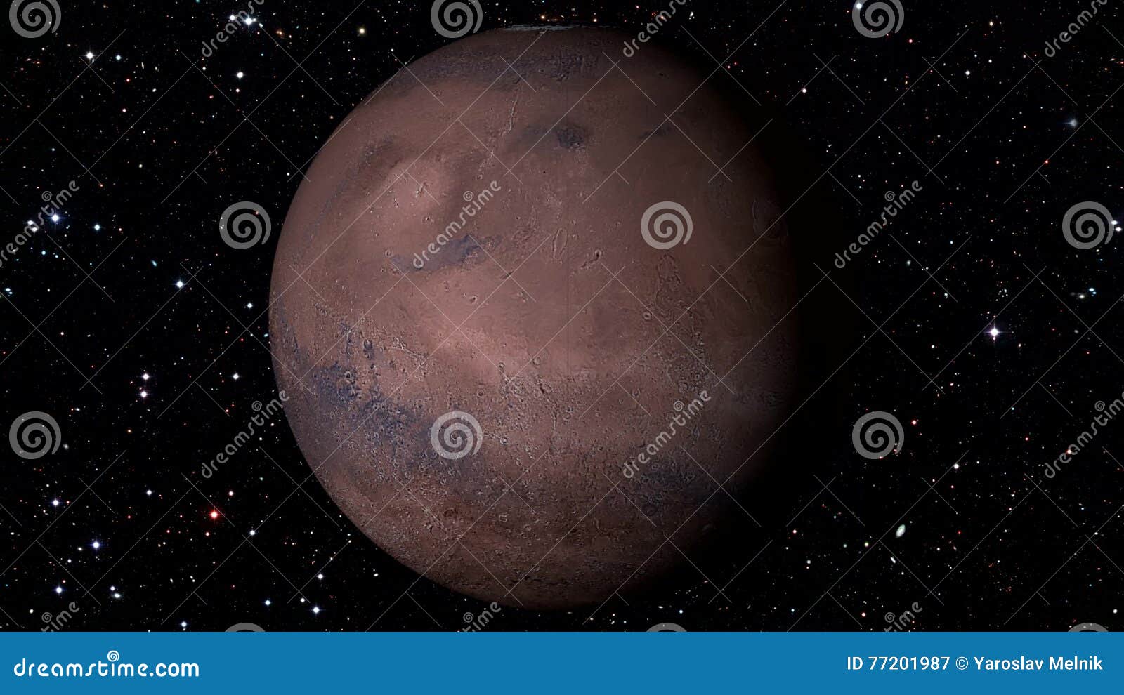 Mars Rotating on a Star Background. Loopable Stock Video - Video of ...