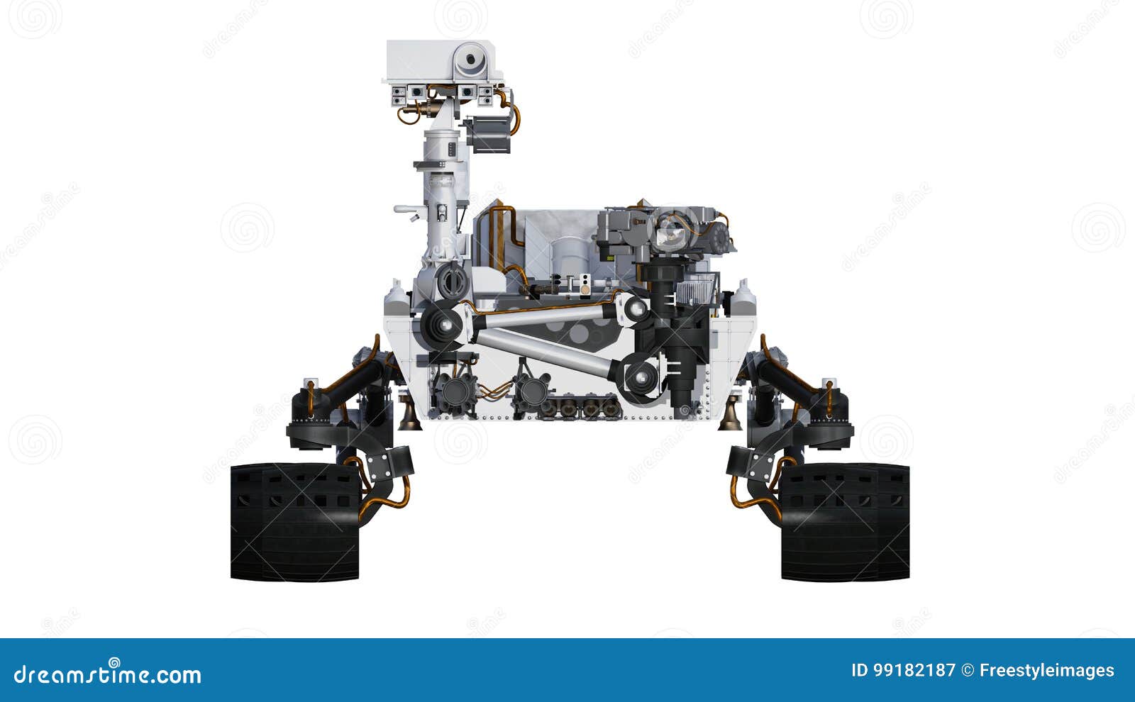 Curiosity Rover White Background