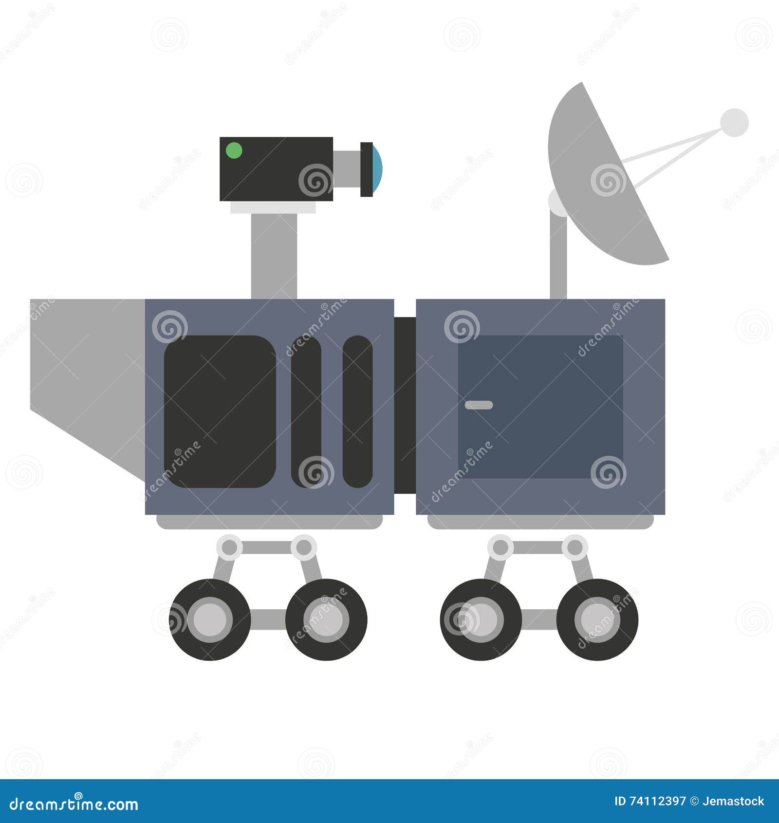 Mars rover curiosity icon stock illustration. Illustration of ...