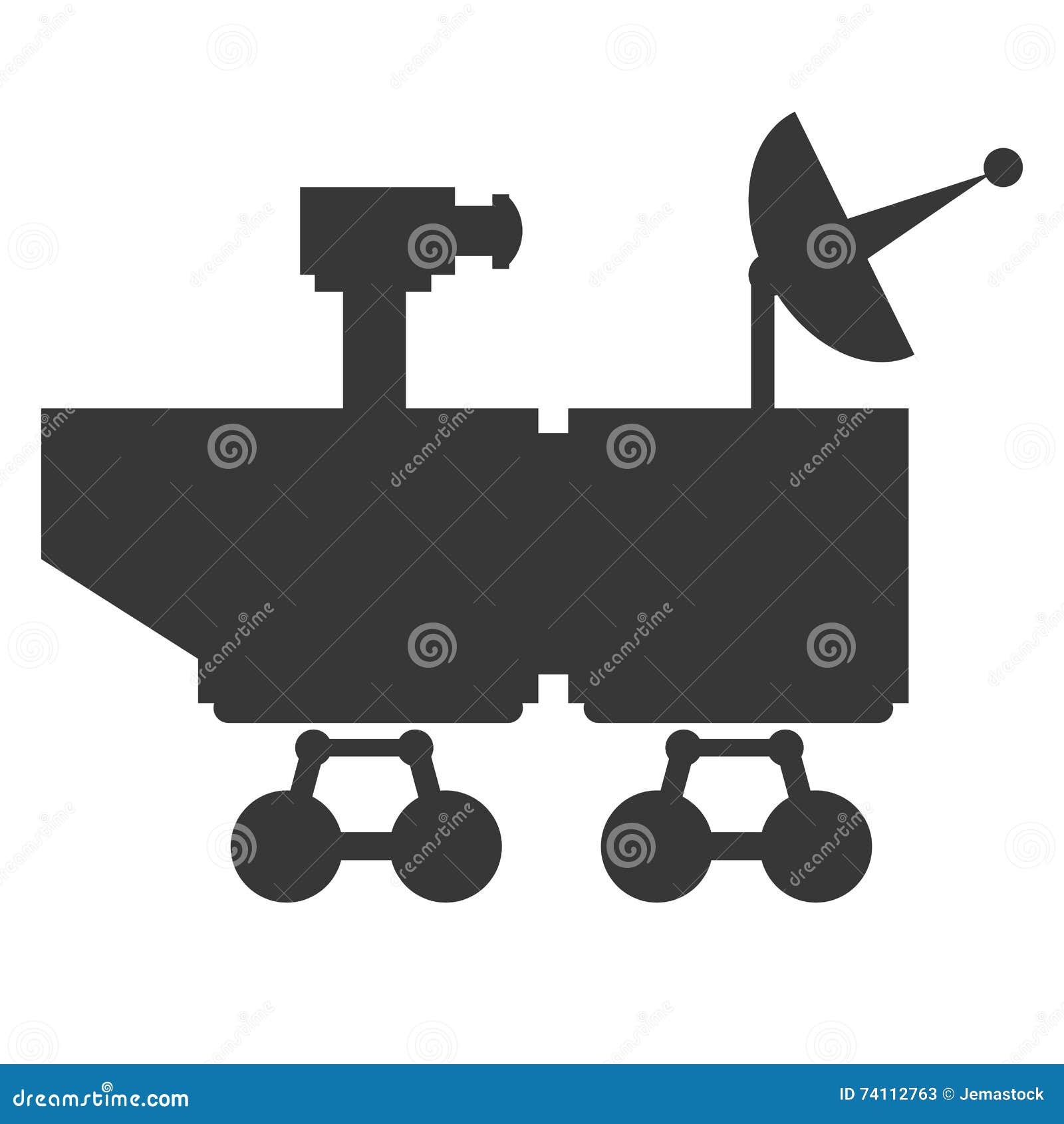 Mars rover curiosity icon stock illustration. Illustration of spaceman ...