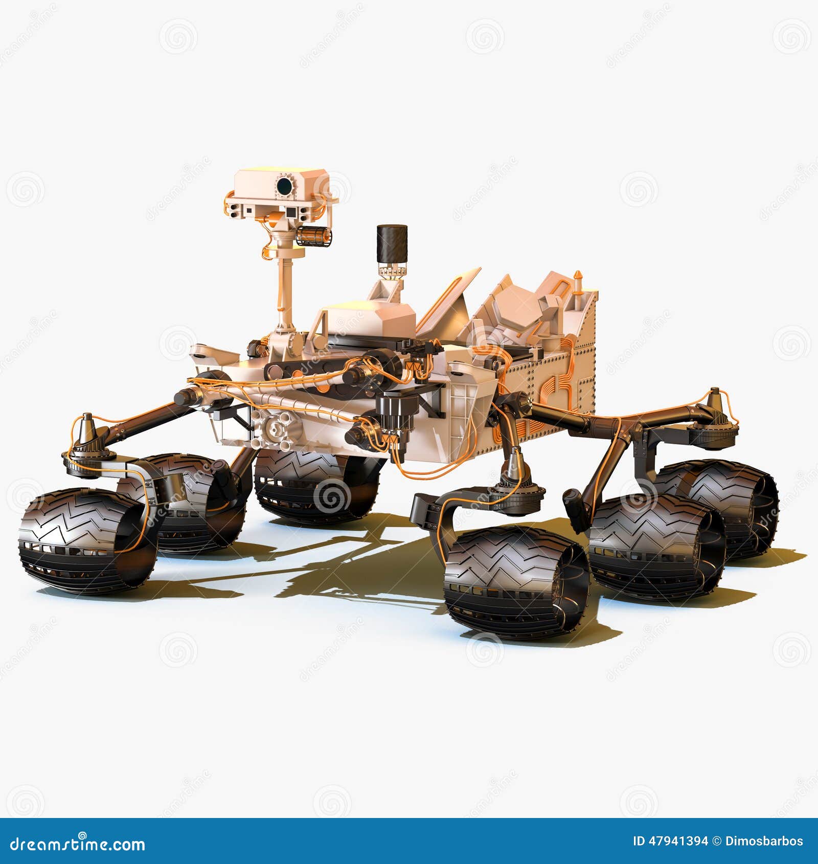 Curiosity Rover White Background