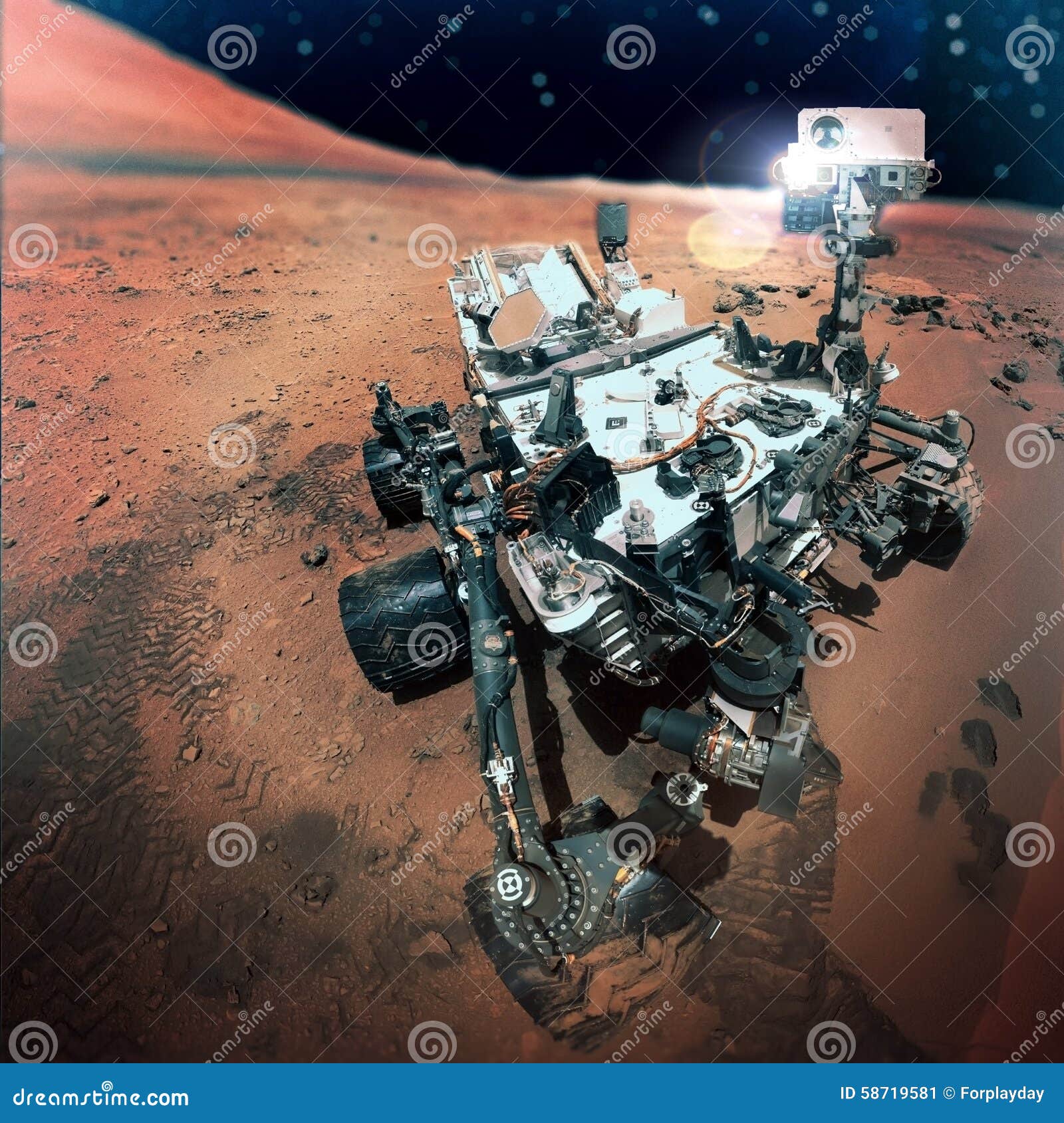 The Mars rover stock image. Image of galaxy, planetary - 58719581
