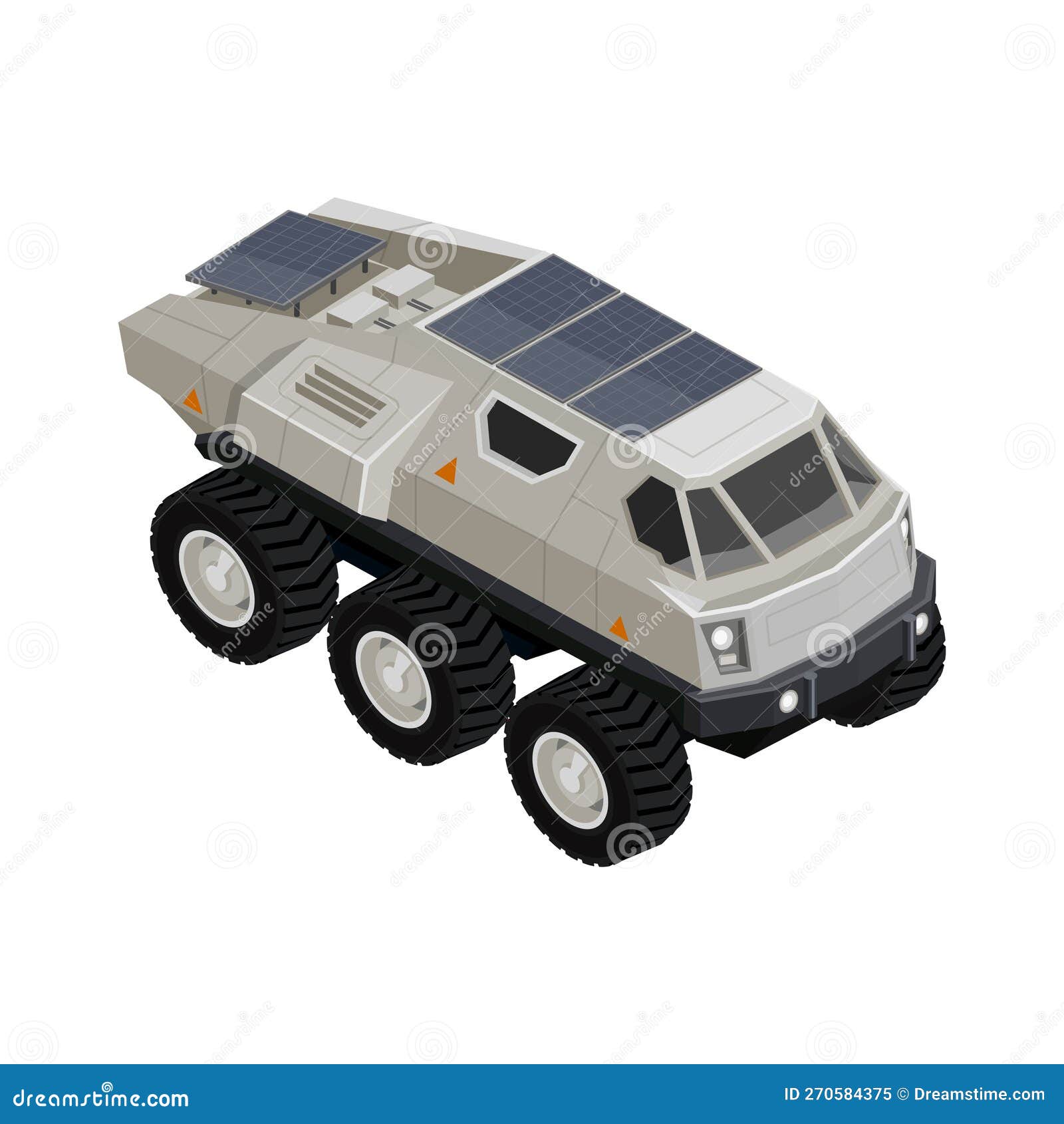 Mars Rover Isometric Composition Stock Vector - Illustration of ...