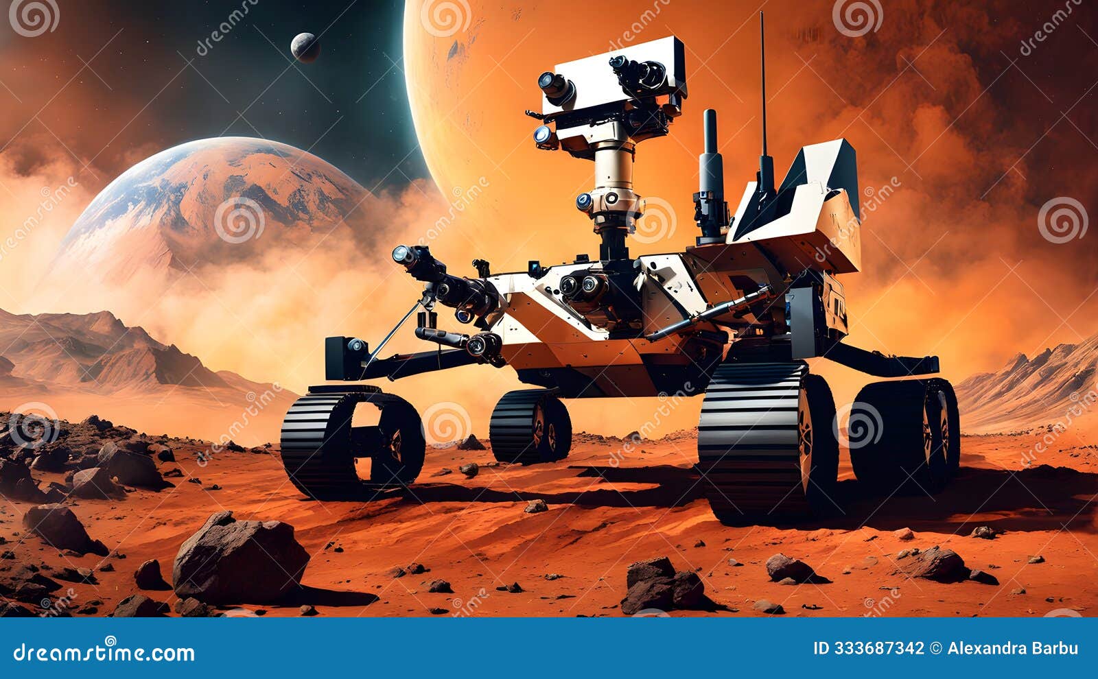 Space Rover Exploration, Navigating Uncharted Terrain of an Alien World ...