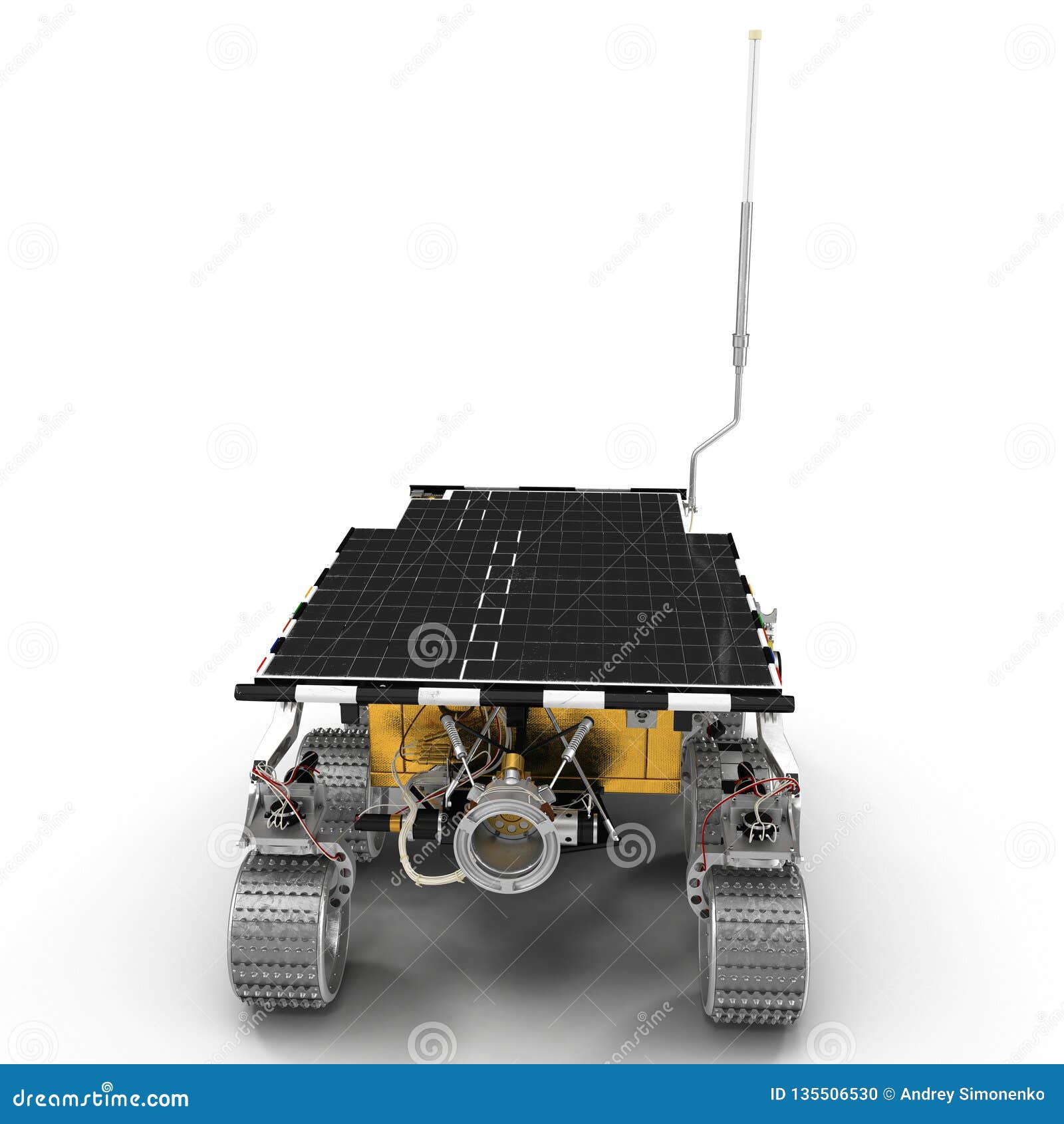 Mars Rover Sojourner 3D Illustration On White Background Stock ...
