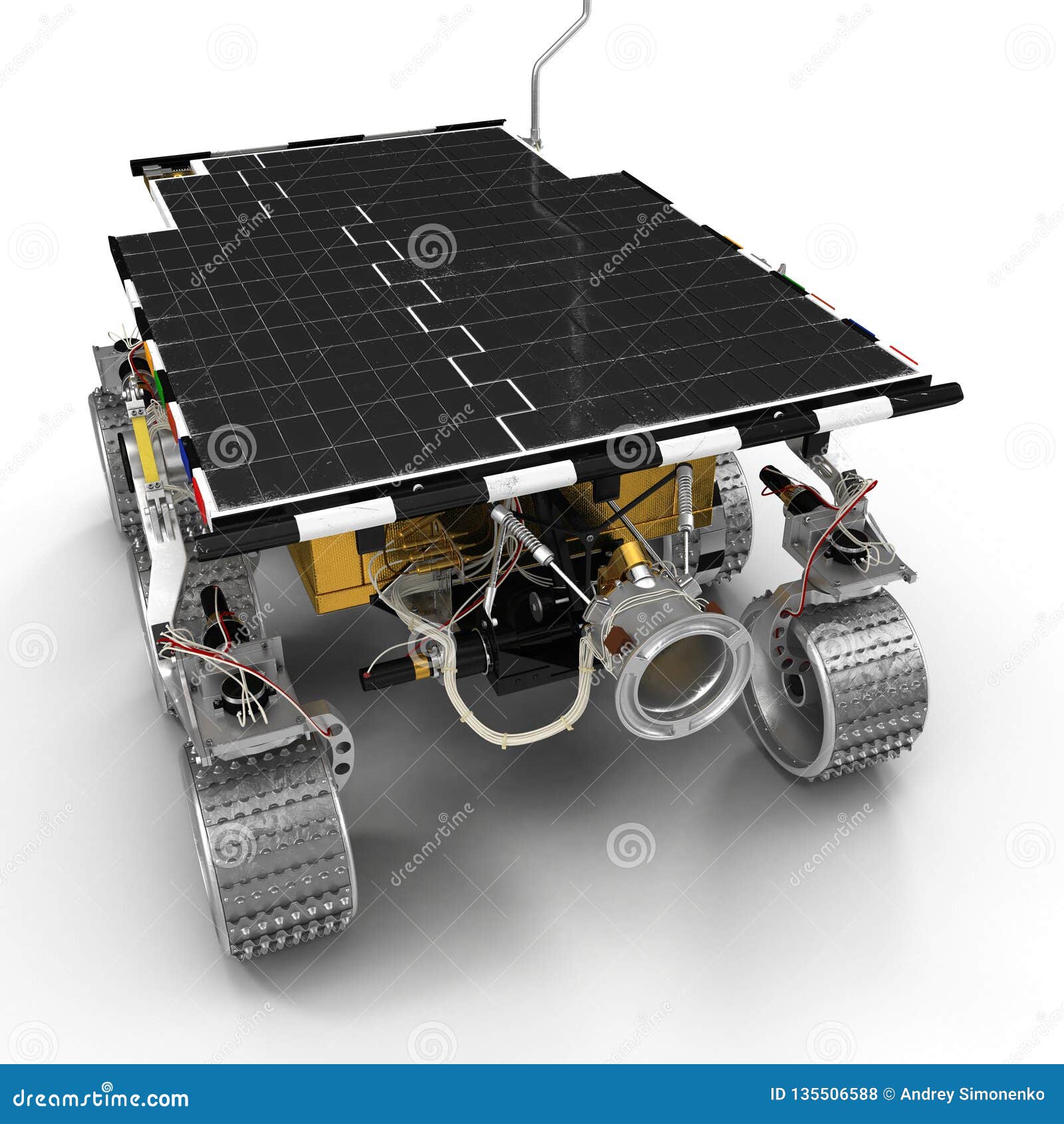 Mars Rover Sojourner 3D Illustration On White Background Stock ...