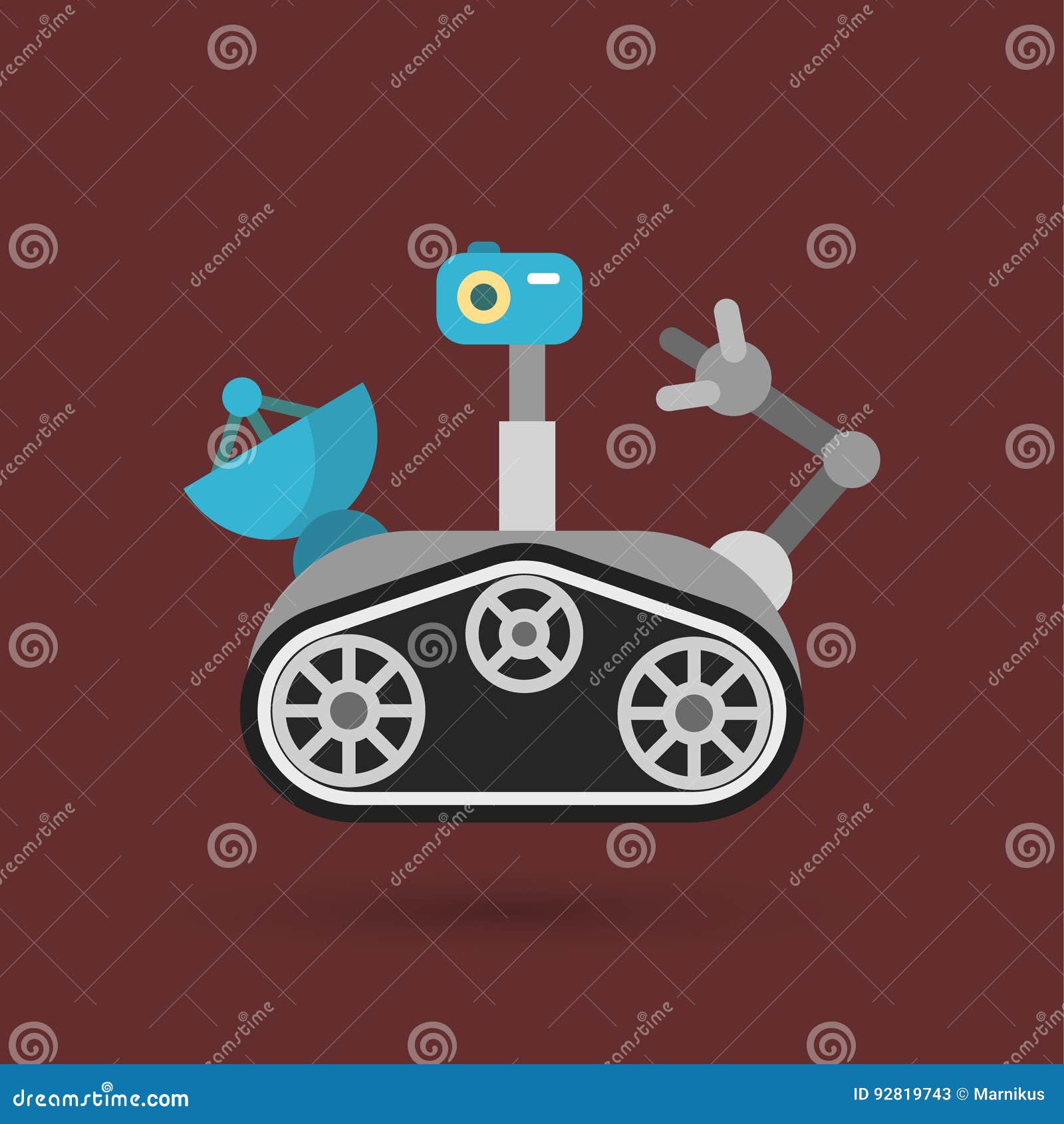 The Mars rover stock vector. Illustration of isolated - 92819743