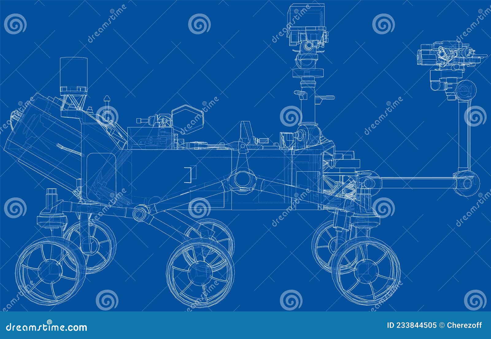 Mars Rover. Vector Rendering of 3d Stock Vector - Illustration of ...