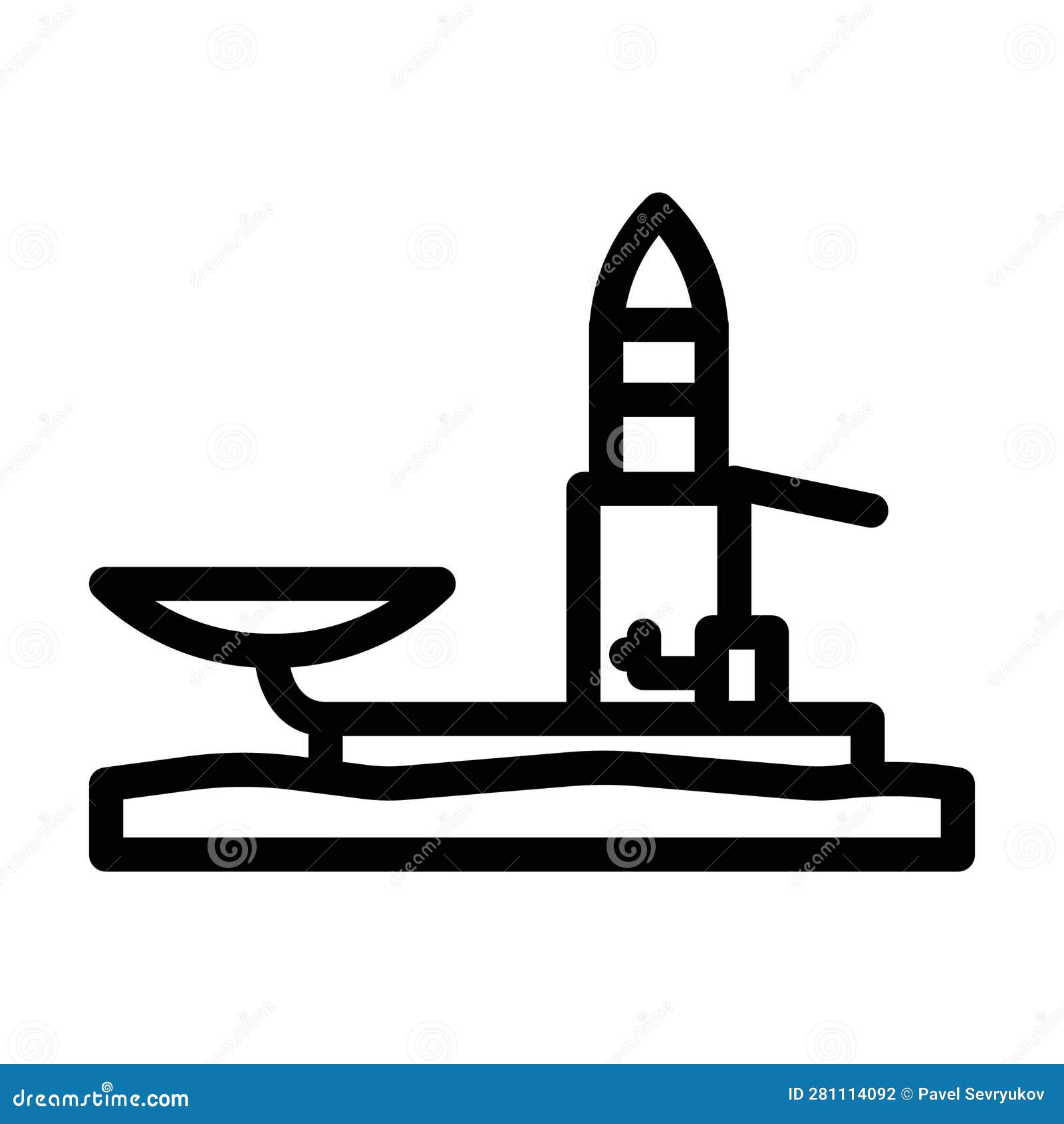 Mars Sample Return Mission Planet Line Icon Vector Illustration Stock ...