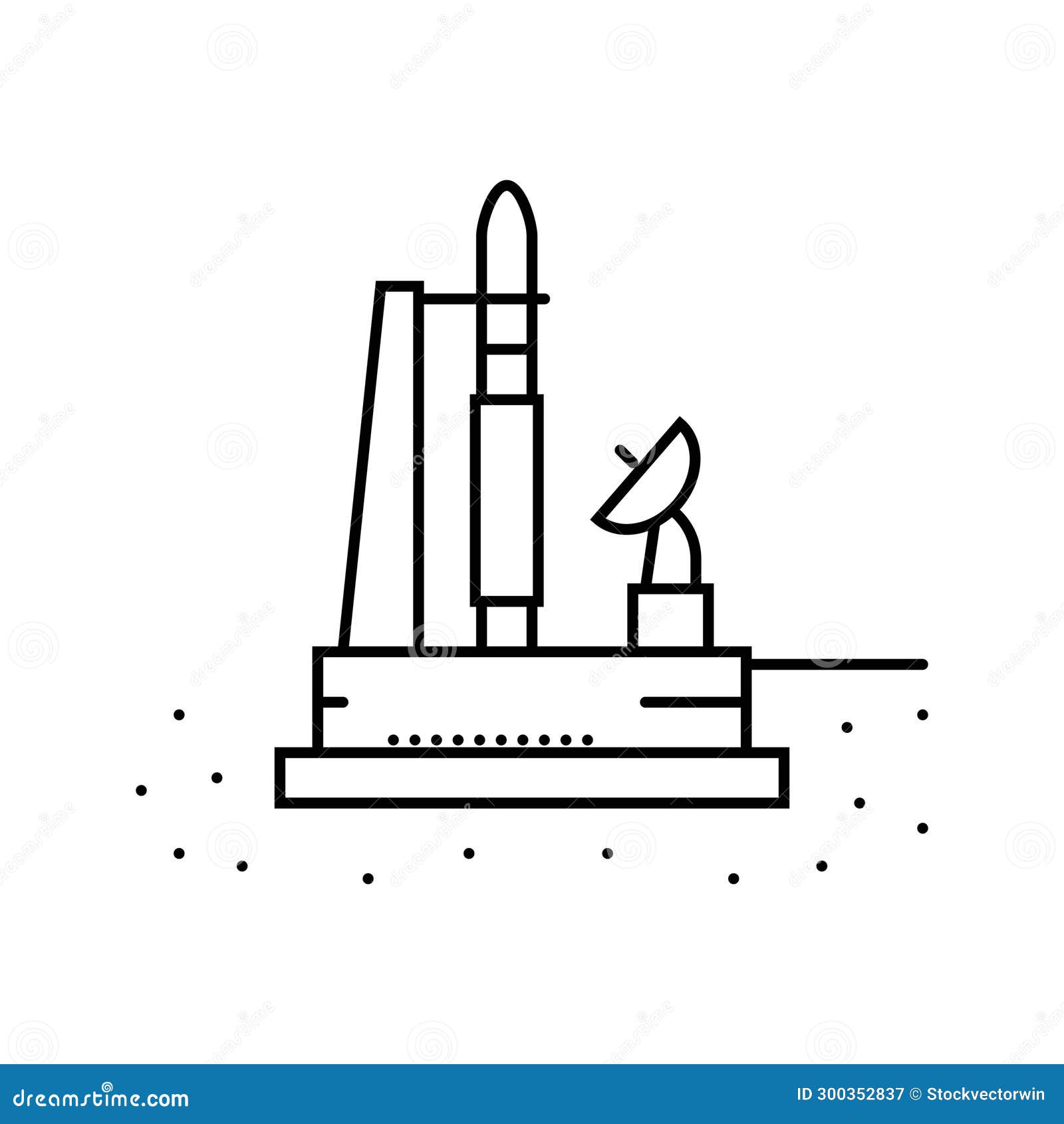 Mars Sample Return Mission Planet Line Icon Vector Illustration Stock ...